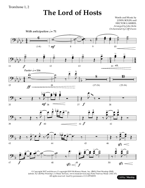 The Lord Of Hosts Choral Anthem Satb Trombone Sheet Music Pdf