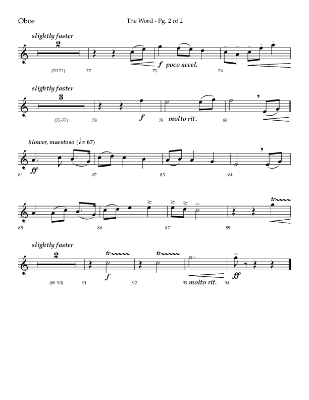 The Word Choral Anthem Satb Oboe Sheet Music Pdf Lifeway Choral