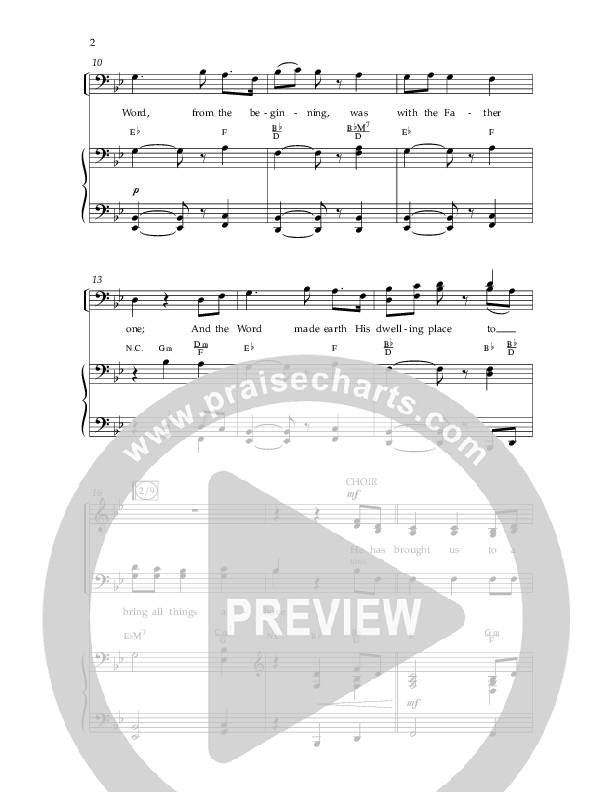 The Word Choral Anthem Satb Sheet Music Pdf Lifeway Choral Arr