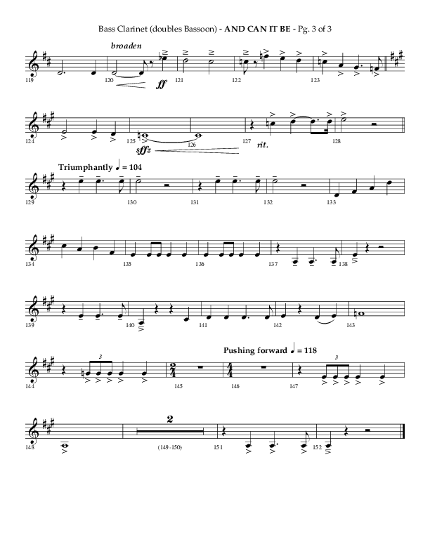 And Can It Be (Choral Anthem SATB) Bass ClarinetSheet Music PDF (Lifeway Choral / Arr. Phillip ...