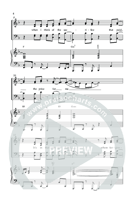 When I Think Of The Blood (Choral Anthem SATB) Sheet Music PDF (Lifeway ...