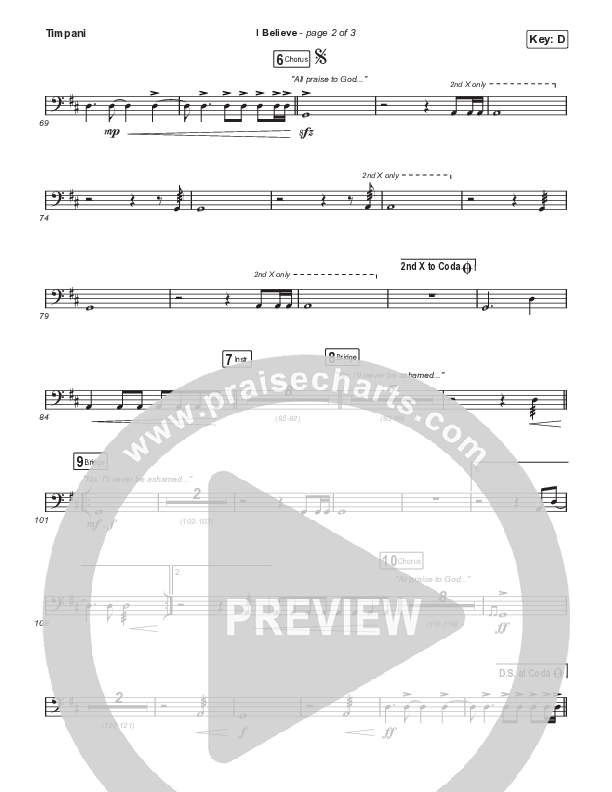 I Believe Choral Anthem Satb Timpani Sheet Music Pdf Phil Wickham