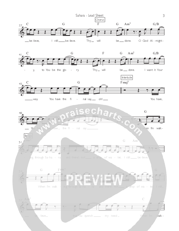 Sahara Sheet Music PDF (George Jr.) - PraiseCharts