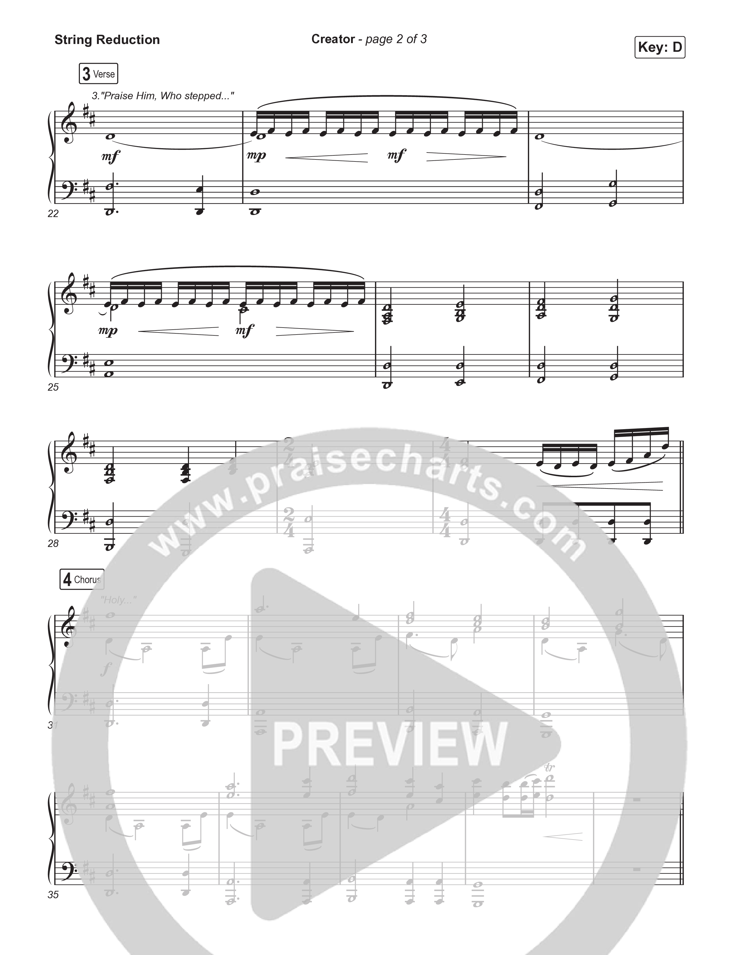 Creator (Choral Anthem SATB) String Reduction Sheet Music PDF (Phil Wickham / Arr. Mason Brown ...