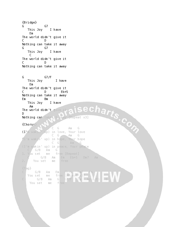 This Joy (Live) Chords PDF (Vineyard Worship / Tina Colon Williams / Joshua Miller) - PraiseCharts