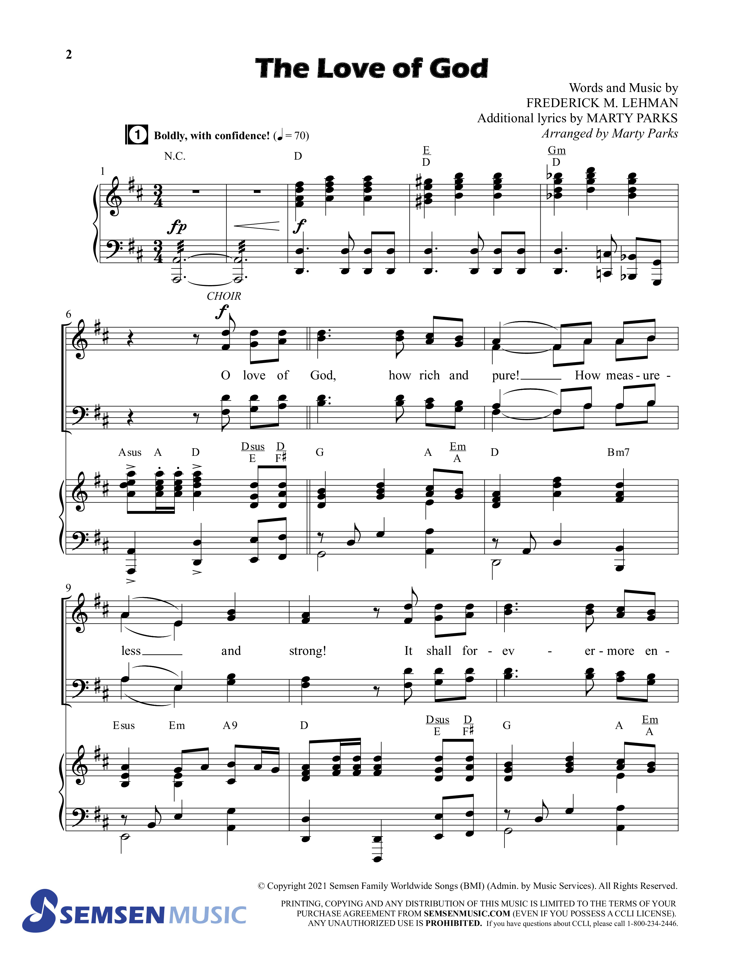 Christmas: The Love Of God (5 Song Choral Collection) Sheet Music PDF (Semsen Music / Arr. Marty ...