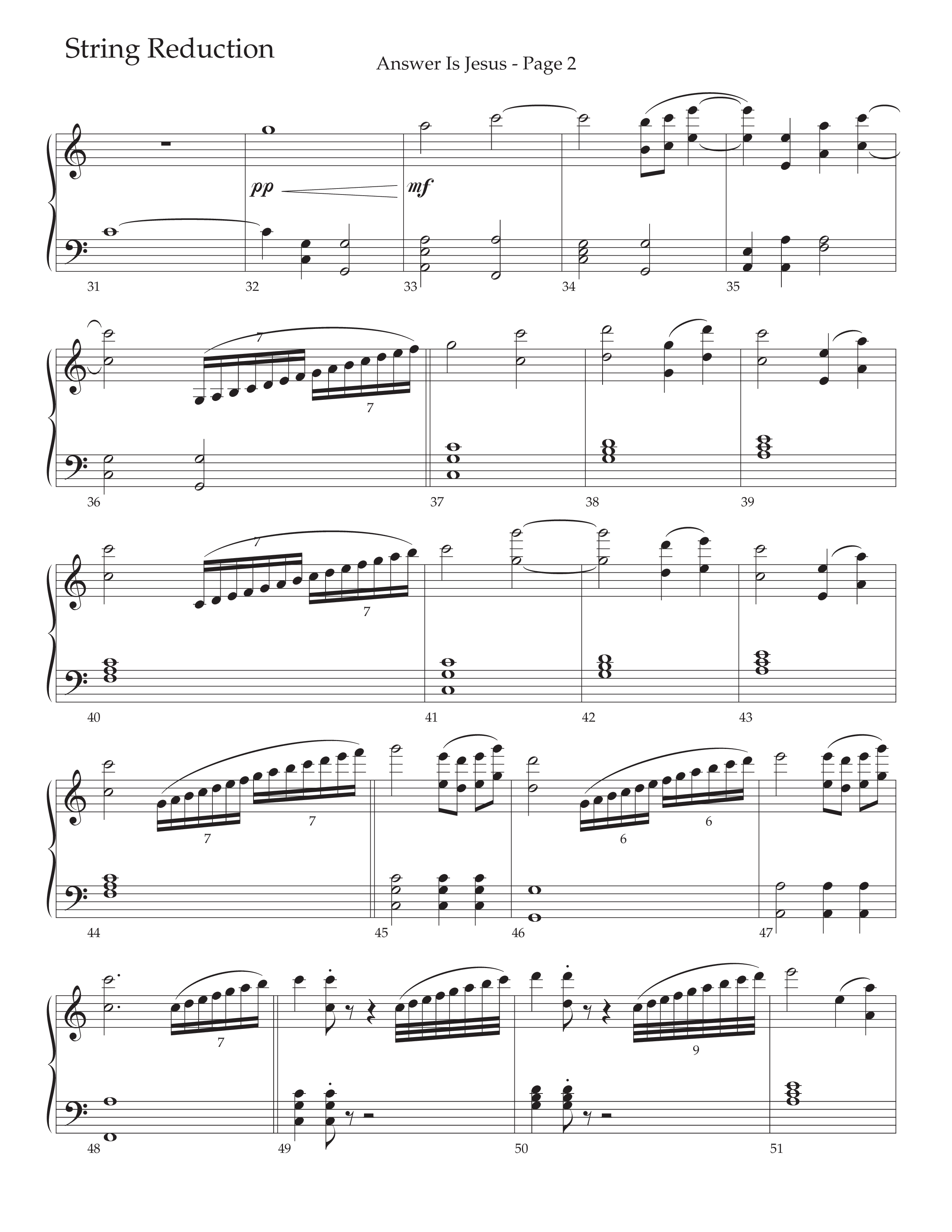 Answer Is Jesus (Choral Anthem SATB) String Reduction Sheet Music PDF (Daywind Worship / Arr ...