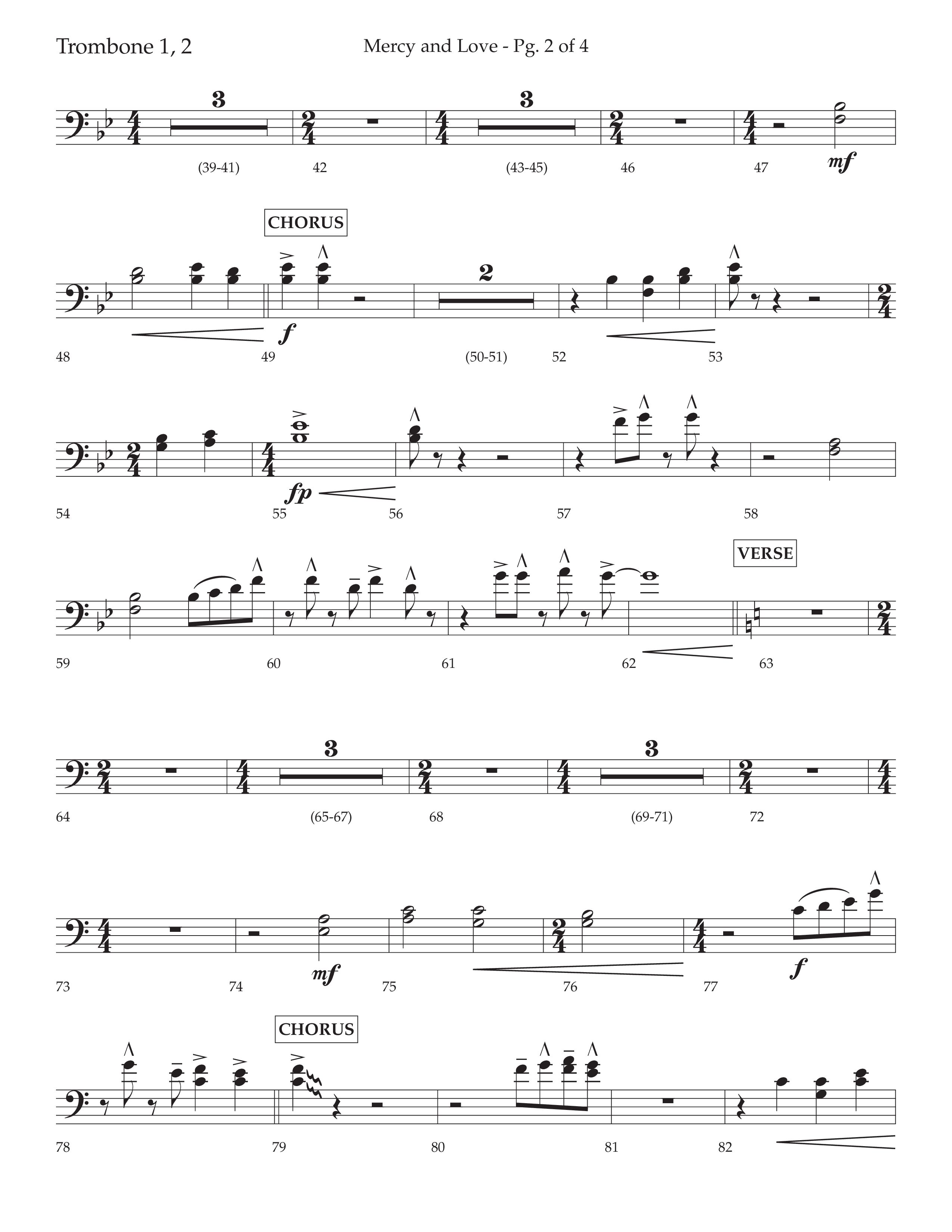 Mercy And Love Choral Anthem Satb Trombone Sheet Music Pdf Lifeway