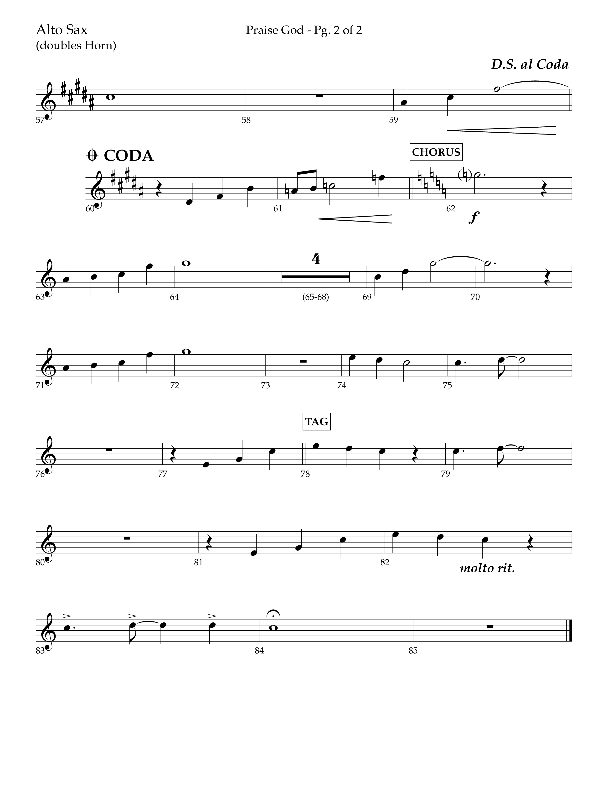 Praise God Choral Anthem Satb Alto Sax Sheet Music Pdf Lifeway