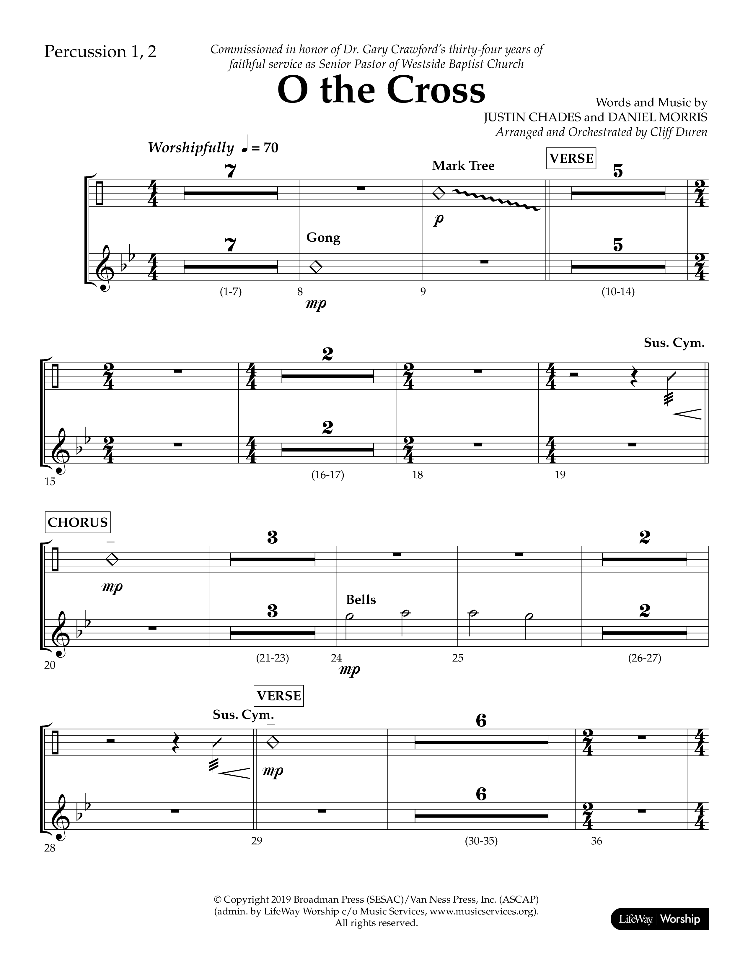 O The Cross (Choral Anthem SATB) (Lifeway Choral / Arr. Cliff Duren) - PraiseCharts