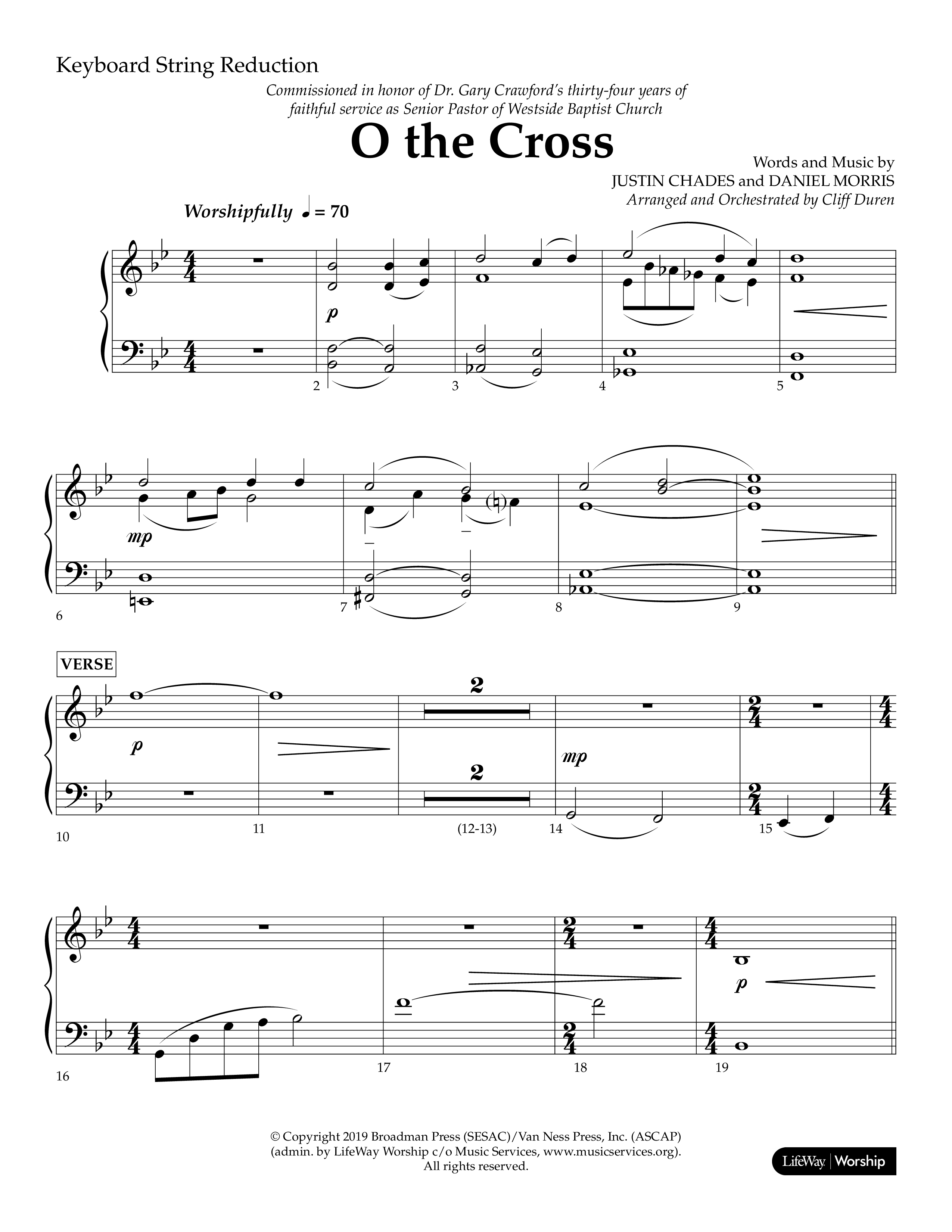 O The Cross (Choral Anthem SATB) String Reduction Sheet Music PDF (Lifeway Choral / Arr. Cliff ...