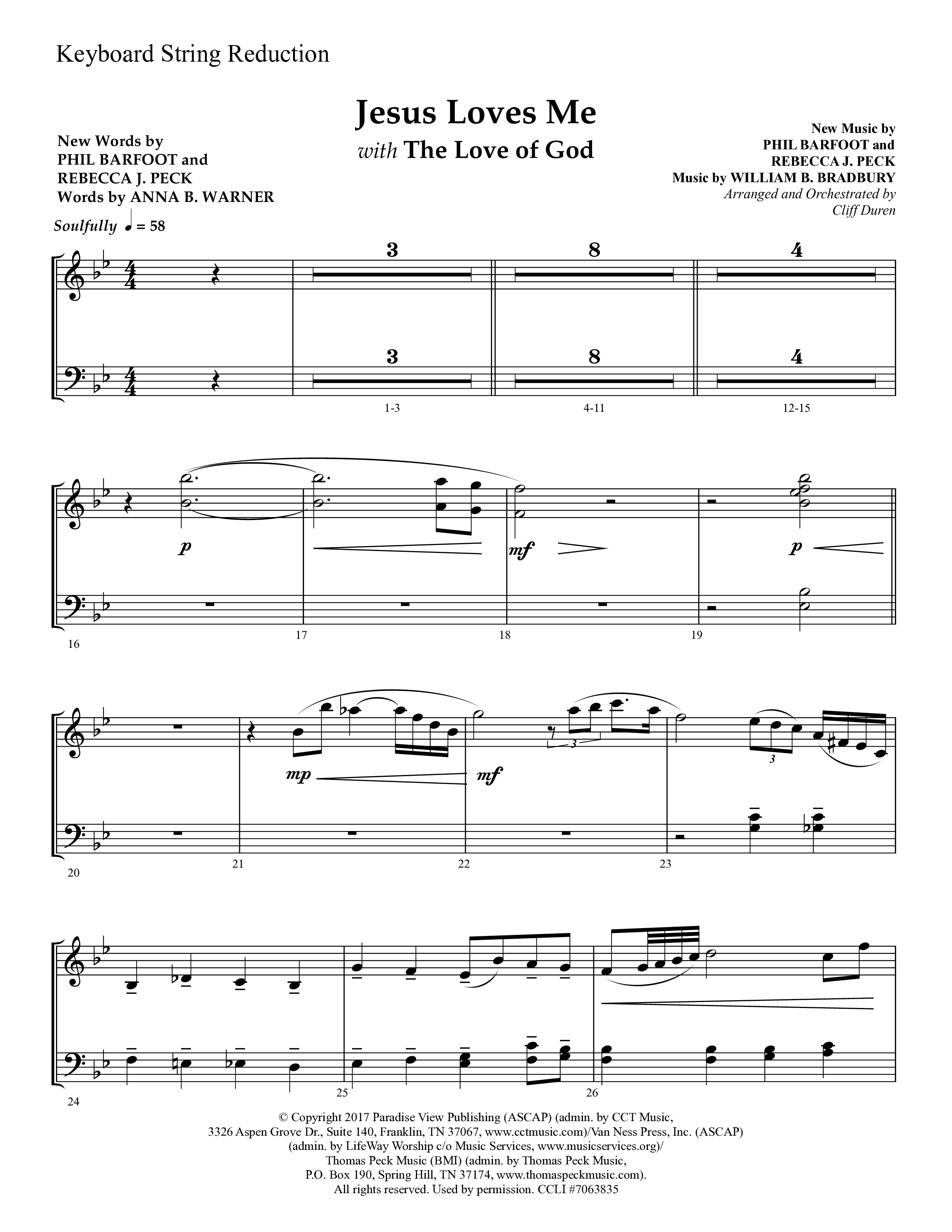Jesus Loves Me with The Love Of God (Choral Anthem SATB) String ...