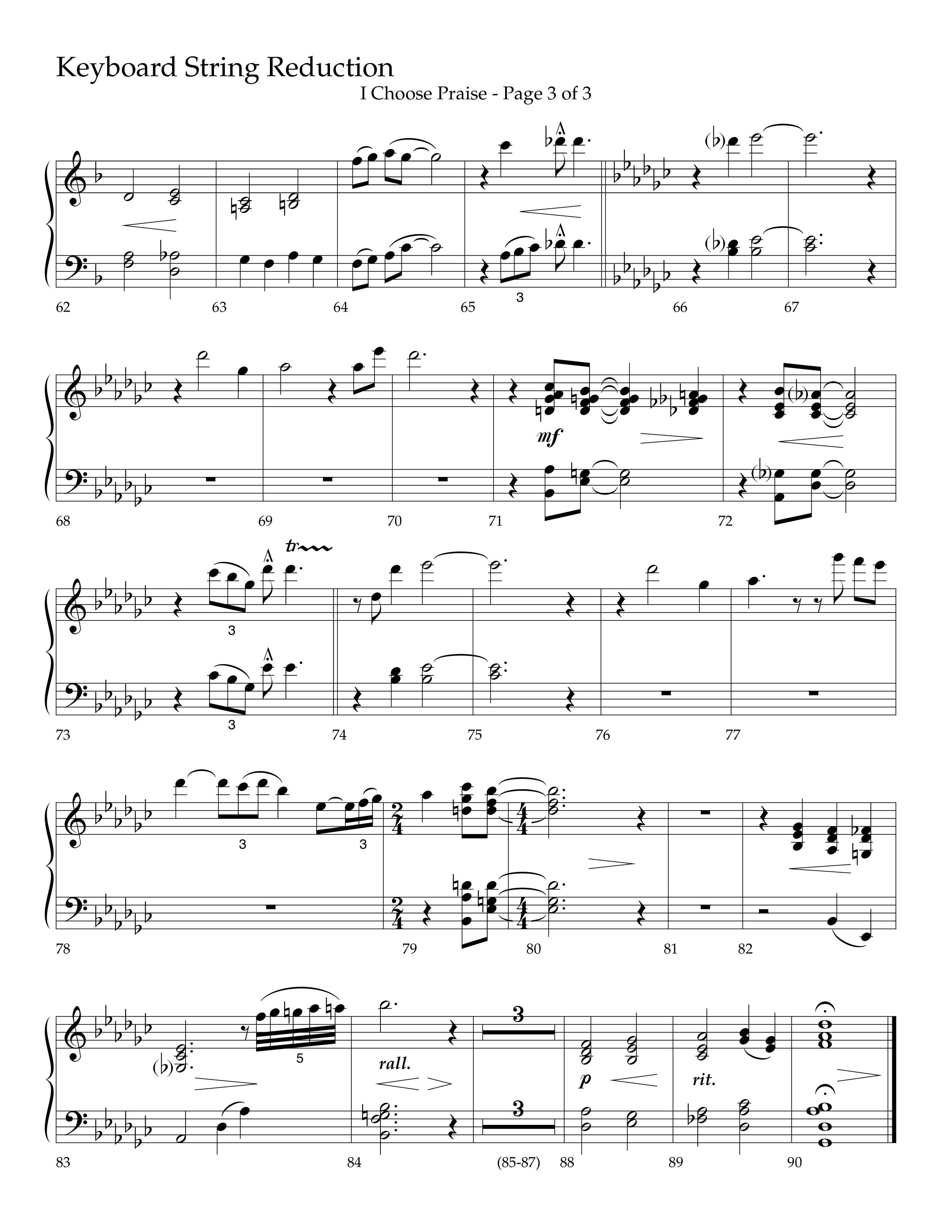 I Choose Praise (Choral Anthem SATB) String Reduction Sheet Music PDF (Lifeway Choral / Arr. Jim ...