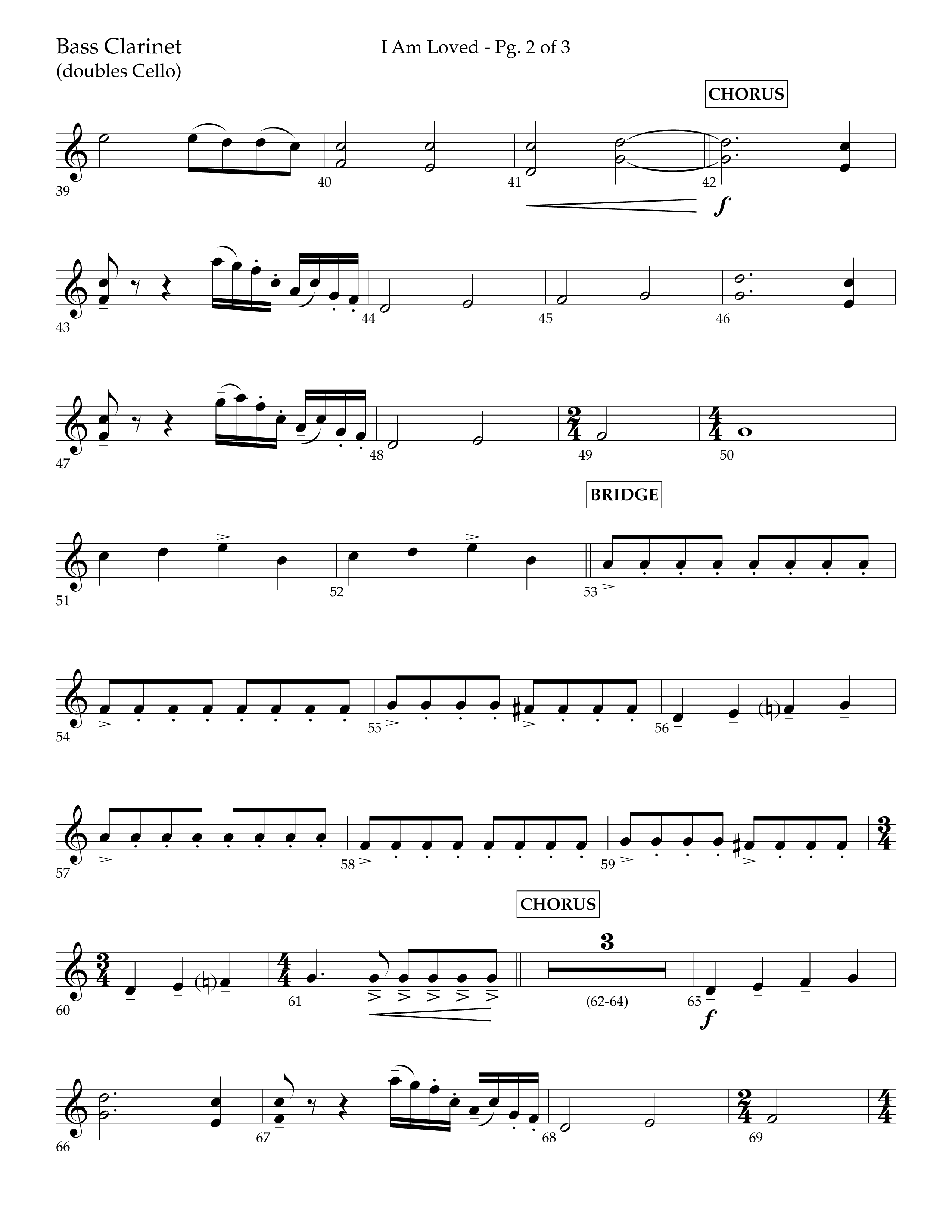 I Am Loved Choral Anthem Satb Bass Clarinetsheet Music Pdf Lifeway