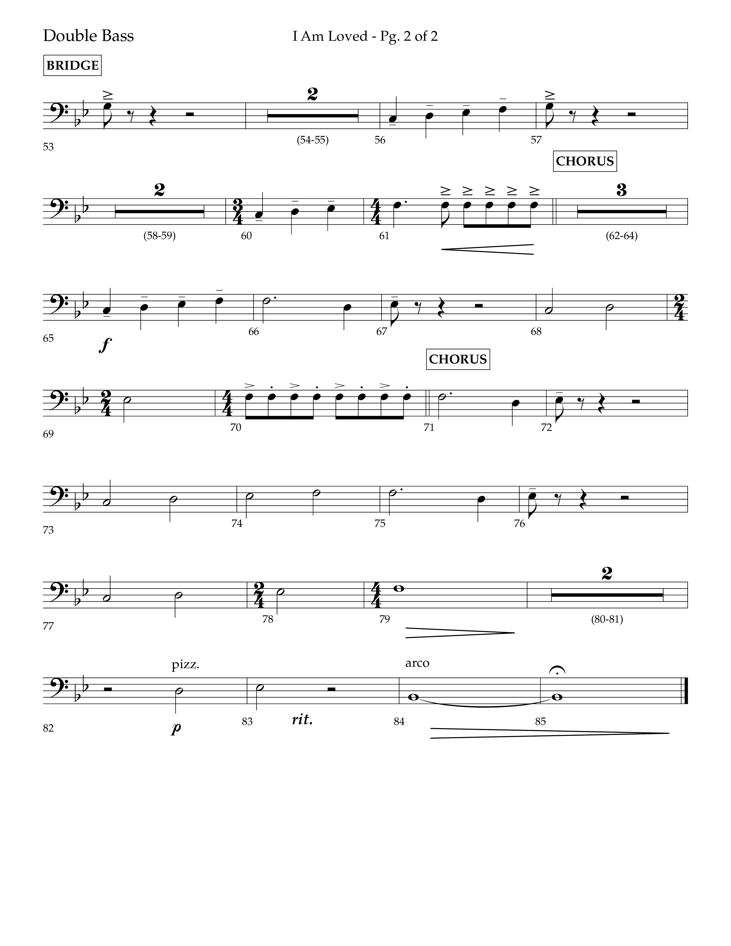 I Am Loved Choral Anthem Satb String Bass Sheet Music Pdf Lifeway