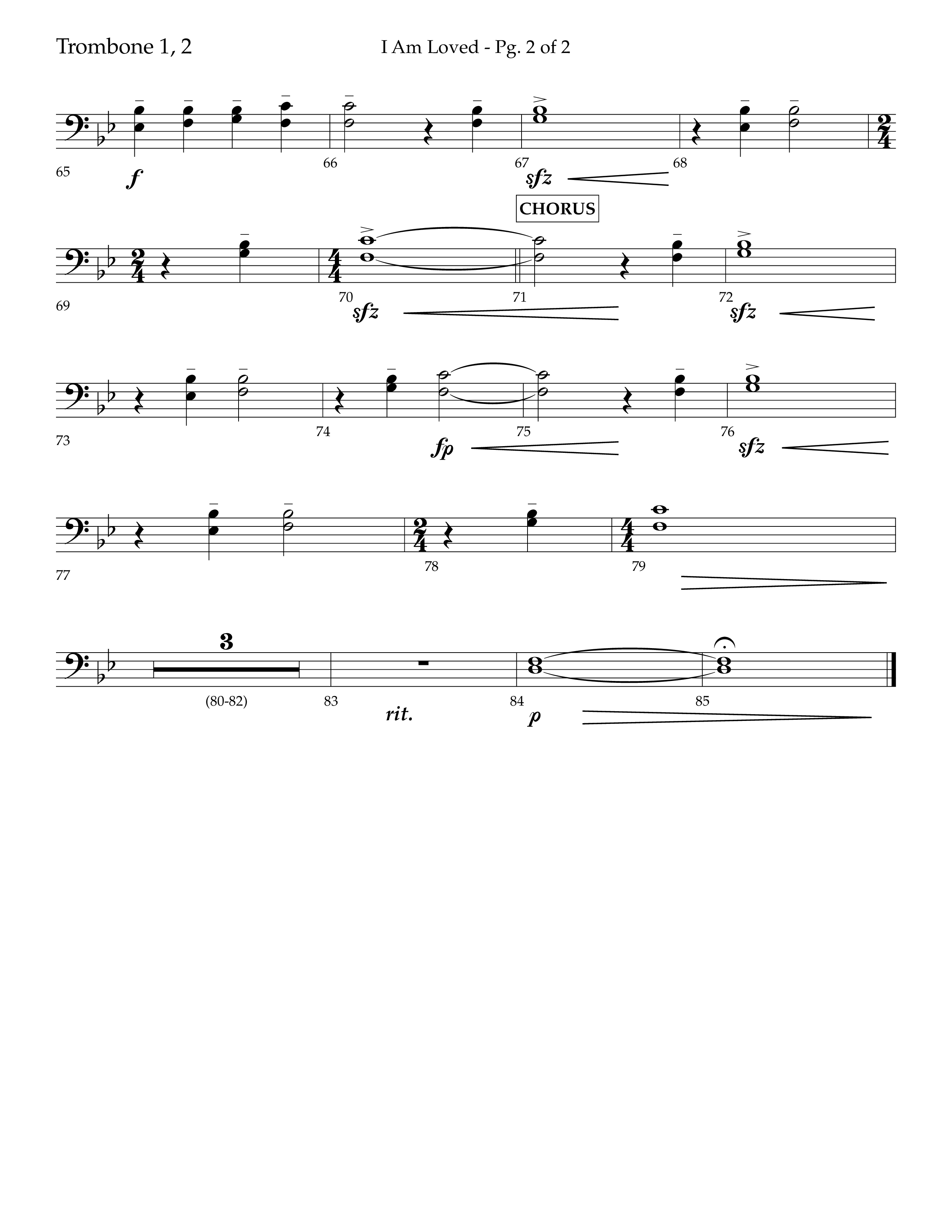 I Am Loved Choral Anthem Satb Trombone Sheet Music Pdf Lifeway