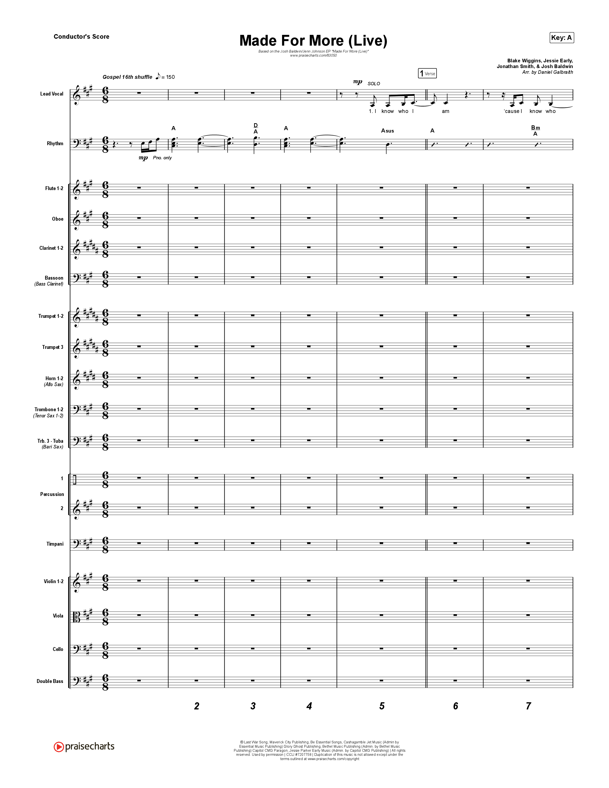 Made For More (Live) (Josh Baldwin / Jenn Johnson) - PraiseCharts