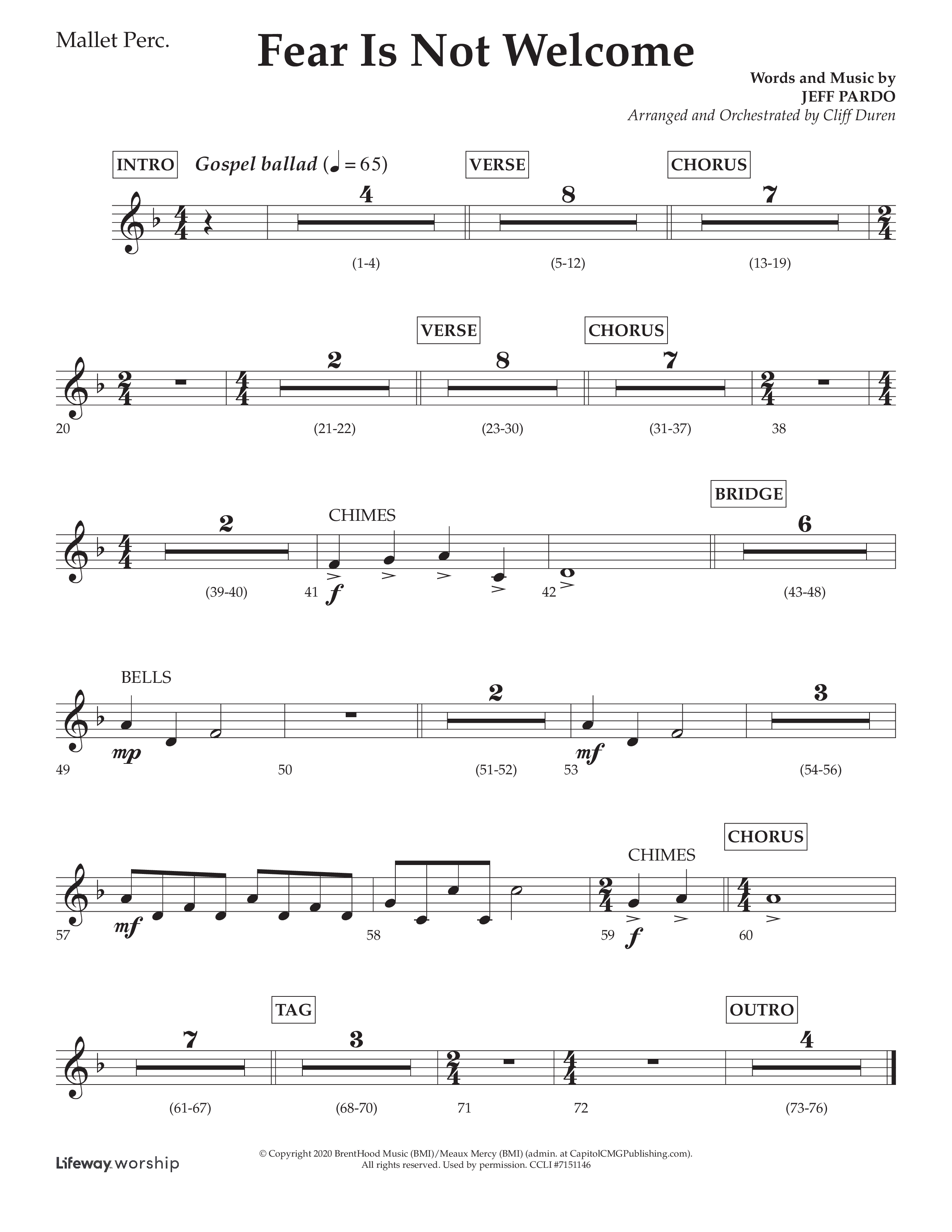 Fear Is Not Welcome (Choral Anthem SATB) (Lifeway Choral / Arr. Cliff ...