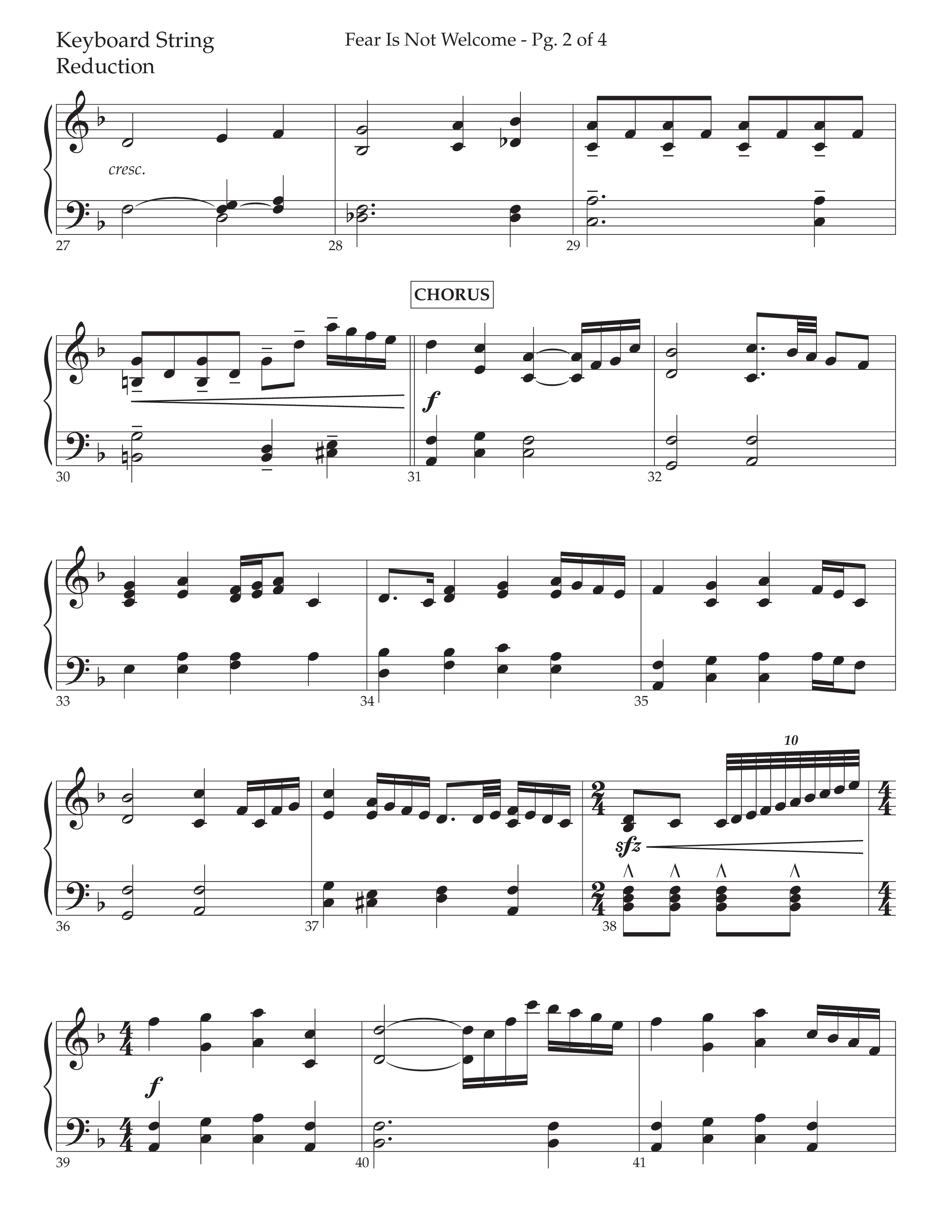 Fear Is Not Welcome (Choral Anthem SATB) String Reduction Sheet Music ...