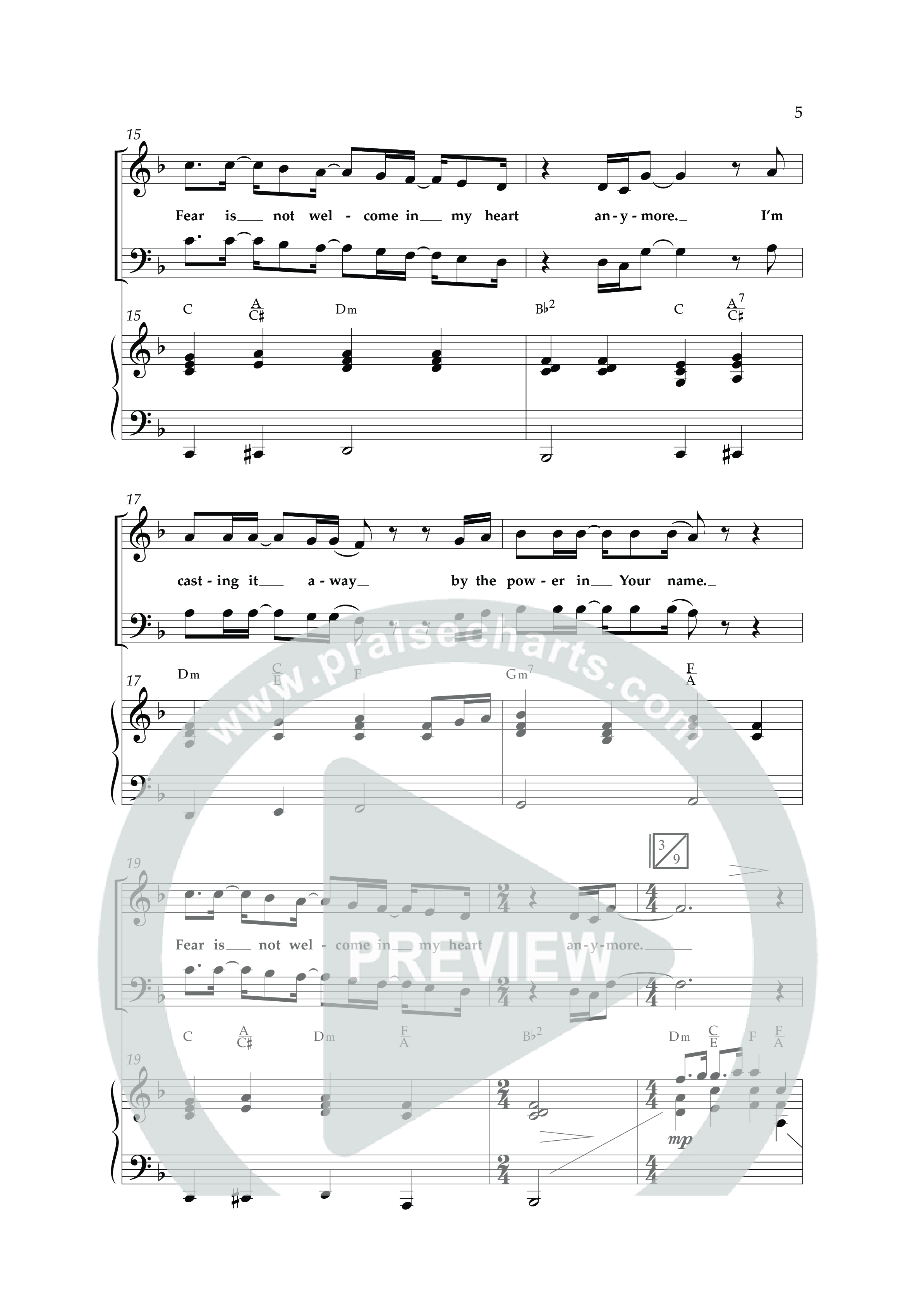 Fear Is Not Welcome (Choral Anthem SATB) Sheet Music PDF (Lifeway ...