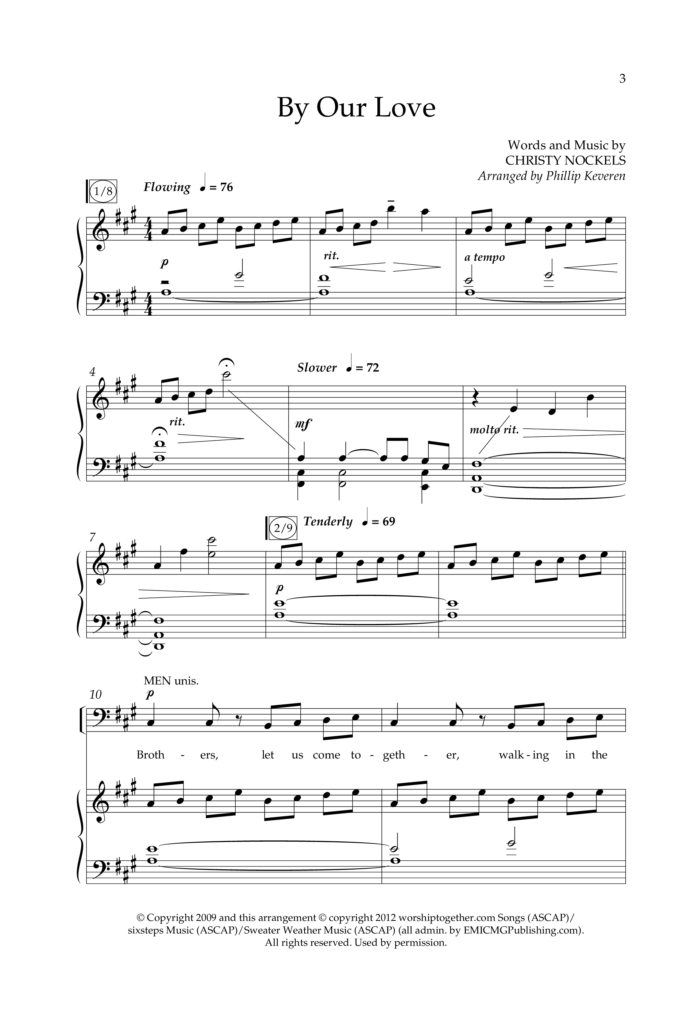 By Our Love Choral Anthem Satb Sheet Music Pdf Lifeway Choral Arr