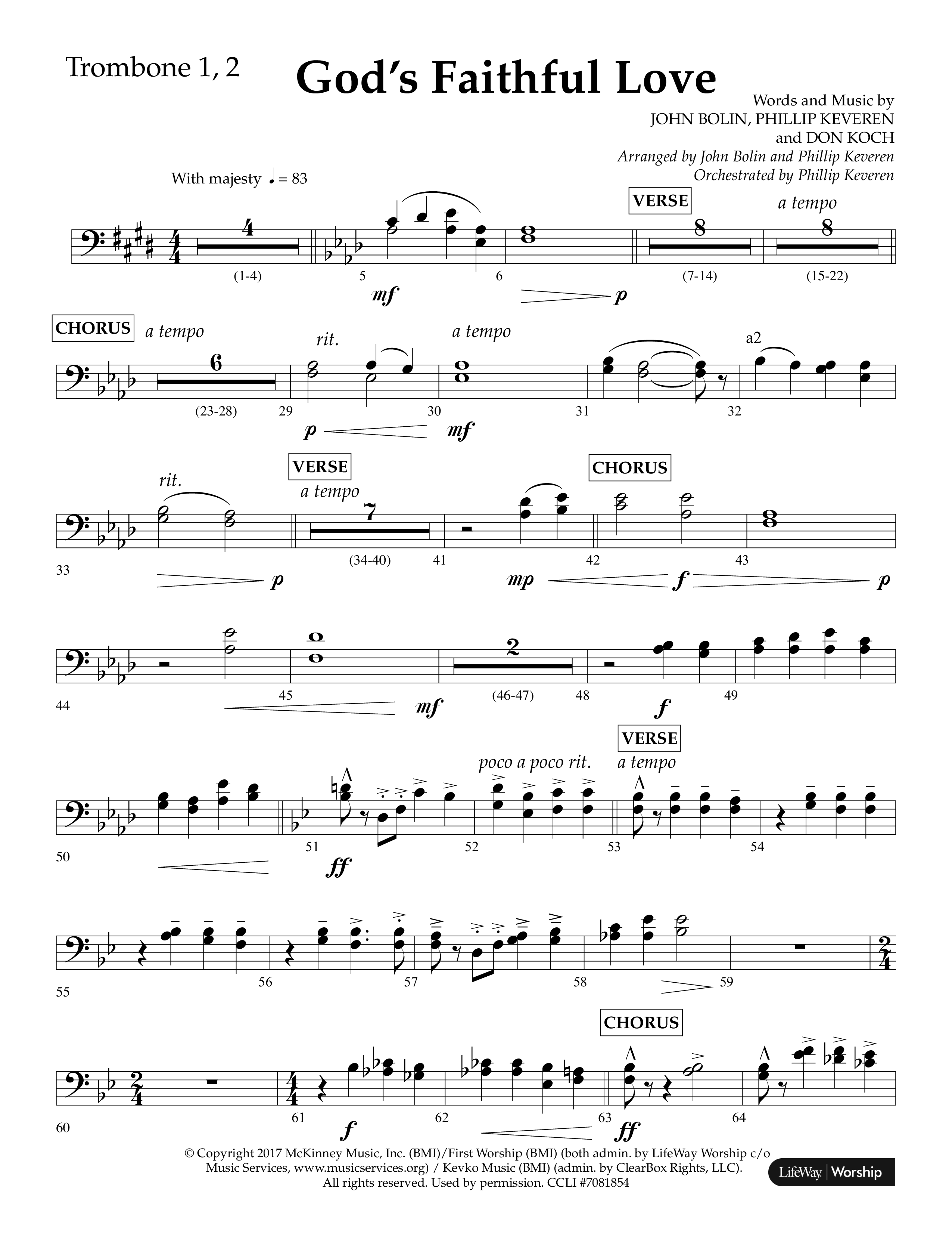 Gods Faithful Love Choral Anthem Satb Trombone Sheet Music Pdf