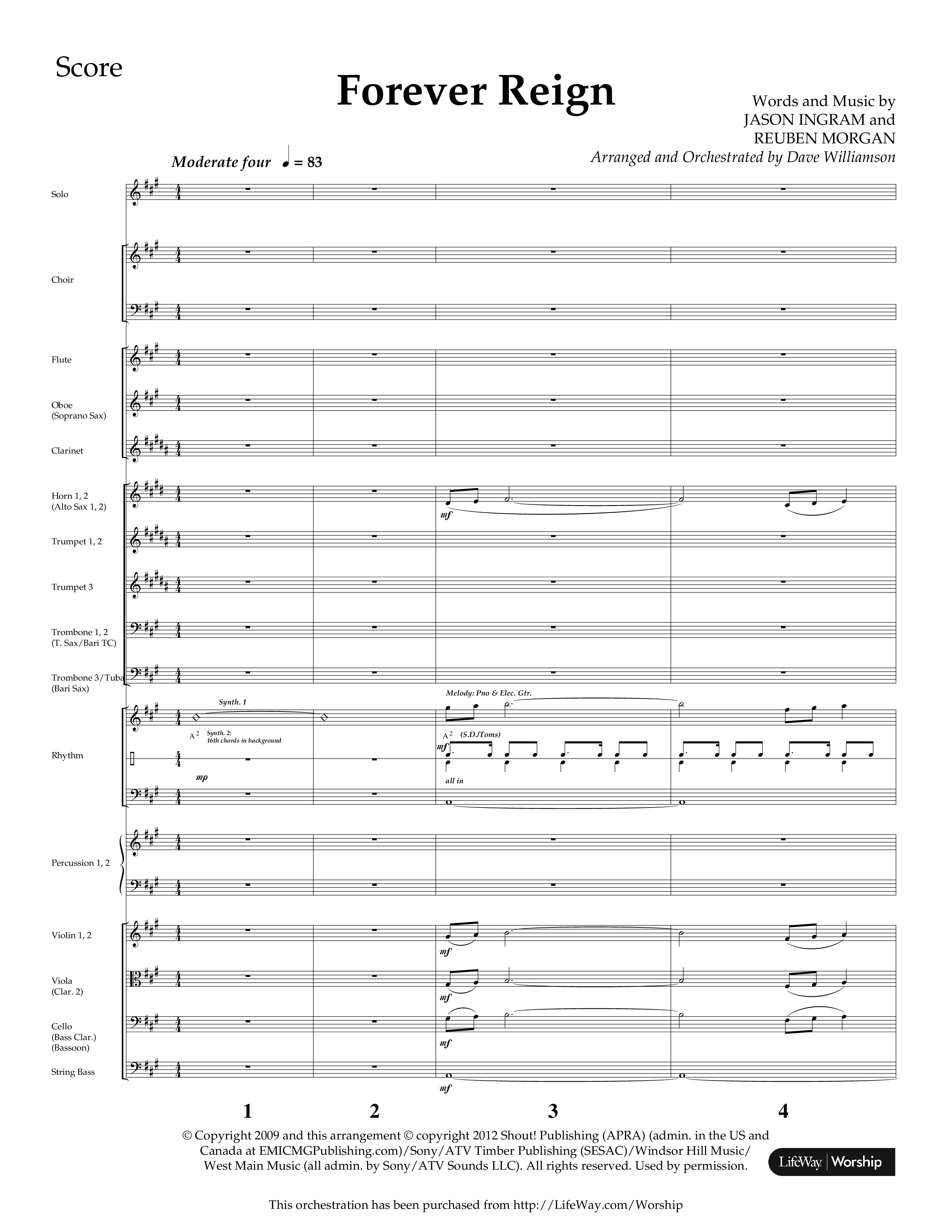 Forever Reign Choral Anthem Satb Lifeway Choral Arr Dave