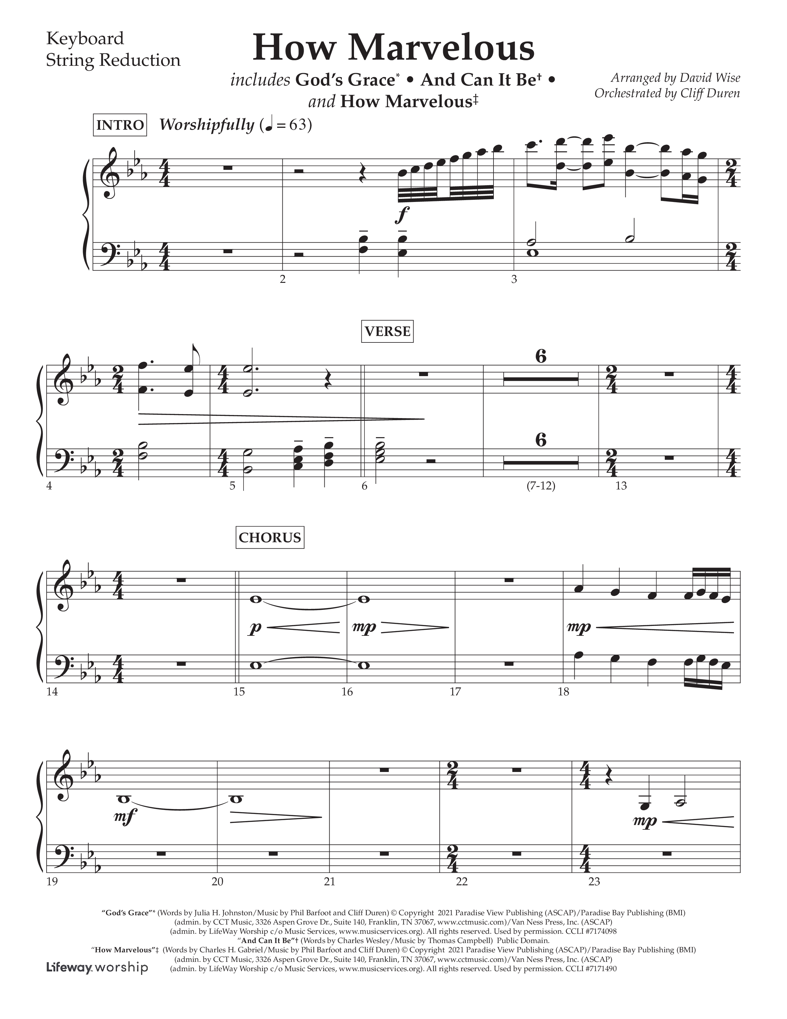 How Marvelous Medley (Choral Anthem SATB) String Reduction Sheet Music ...