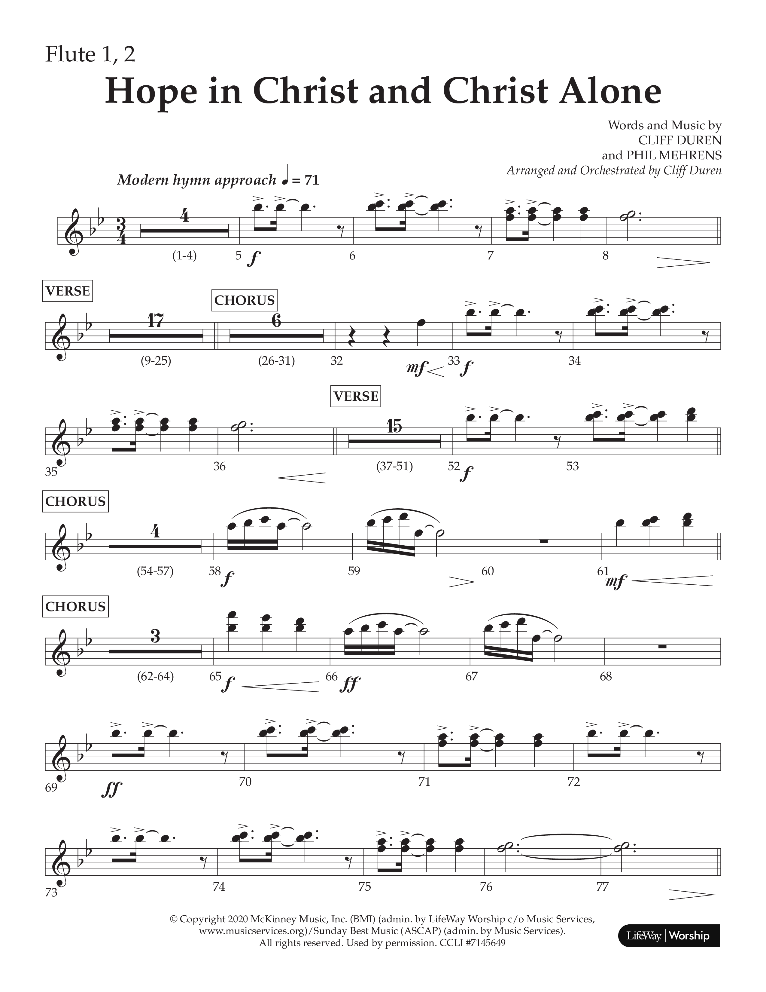 Hope In Christ And Christ Alone Choral Anthem Satb Flute Sheet Music