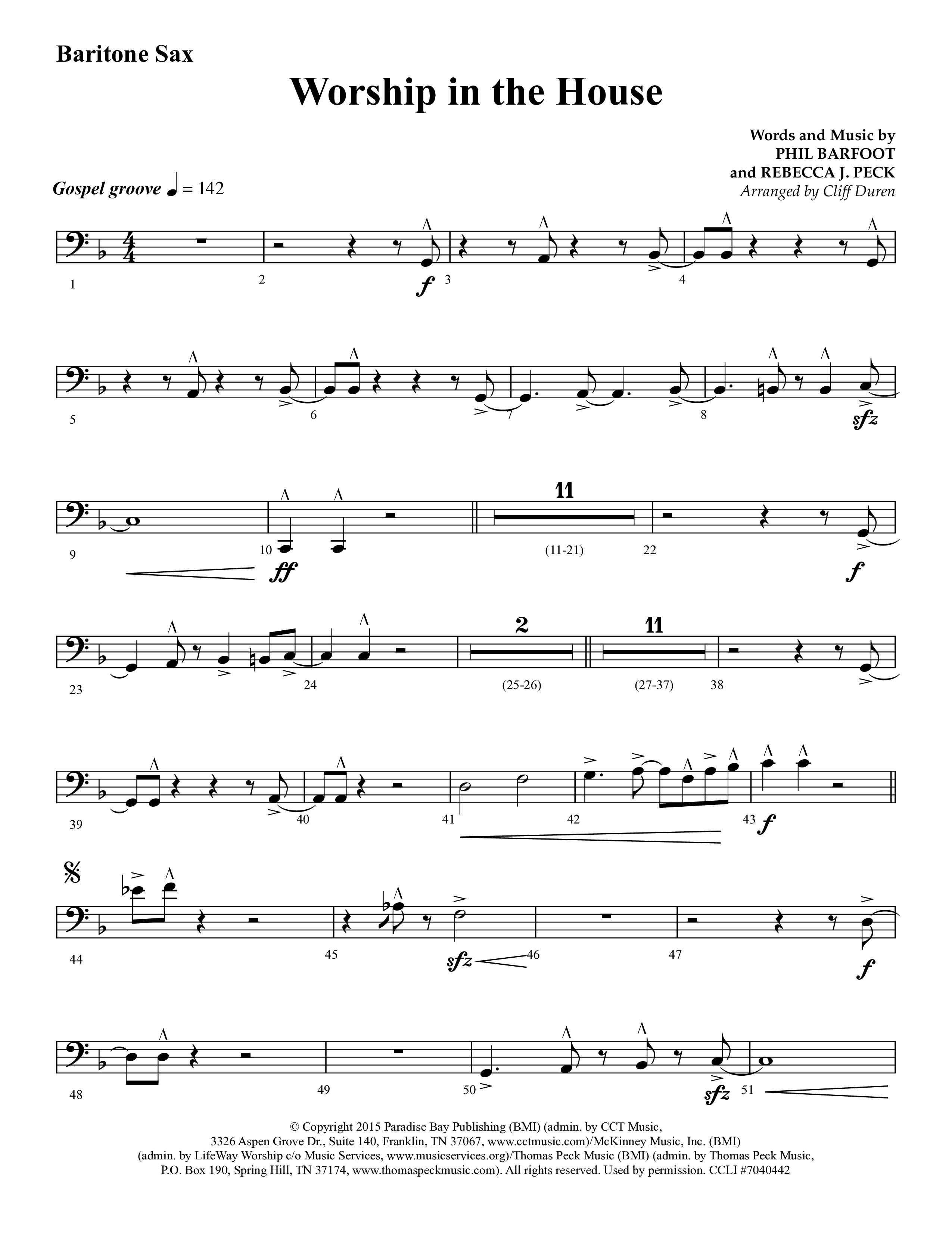 Worship In The House Choral Anthem Satb Bari Sax Sheet Music Pdf
