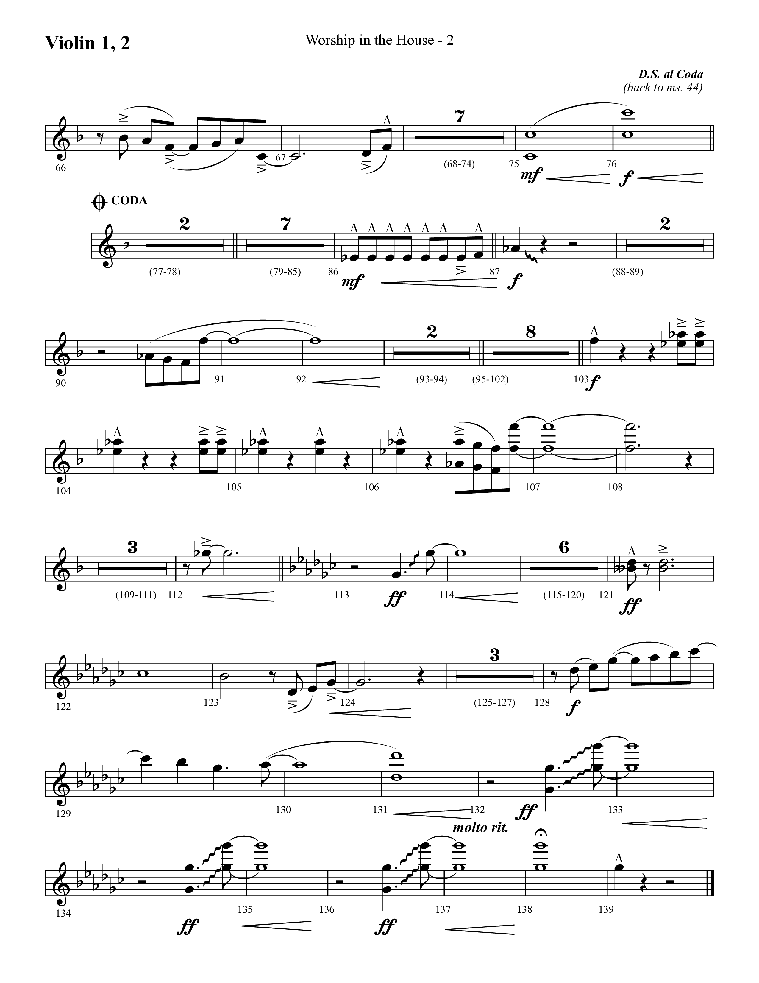 Worship In The House Choral Anthem Satb Violin Sheet Music Pdf