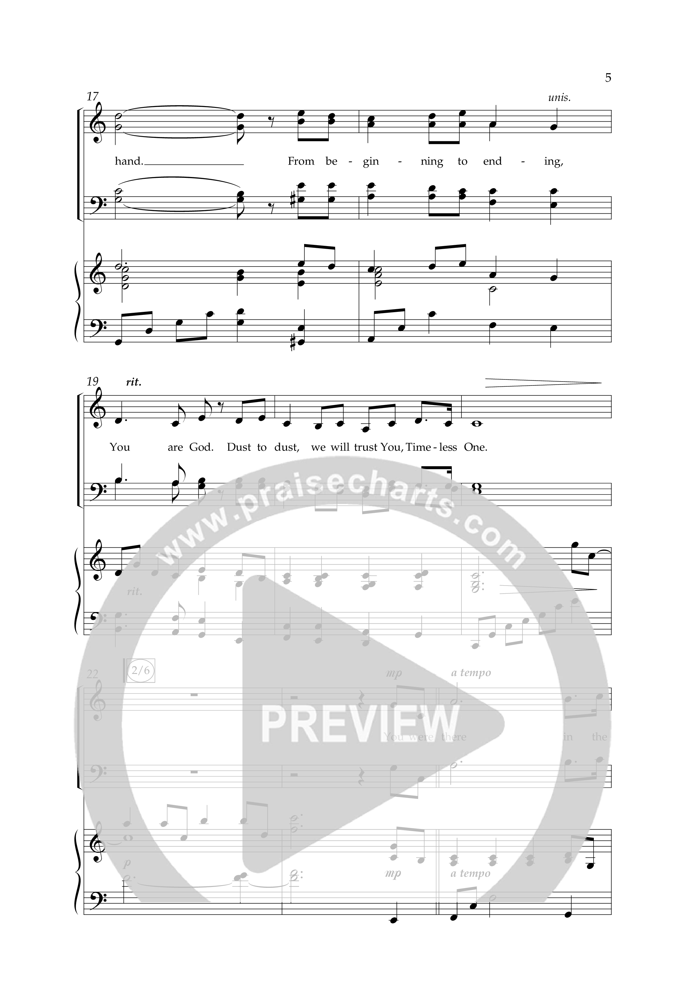 Timeless One (Choral Anthem SATB) Sheet Music PDF (Lifeway Choral / Arr. Phillip Keveren ...