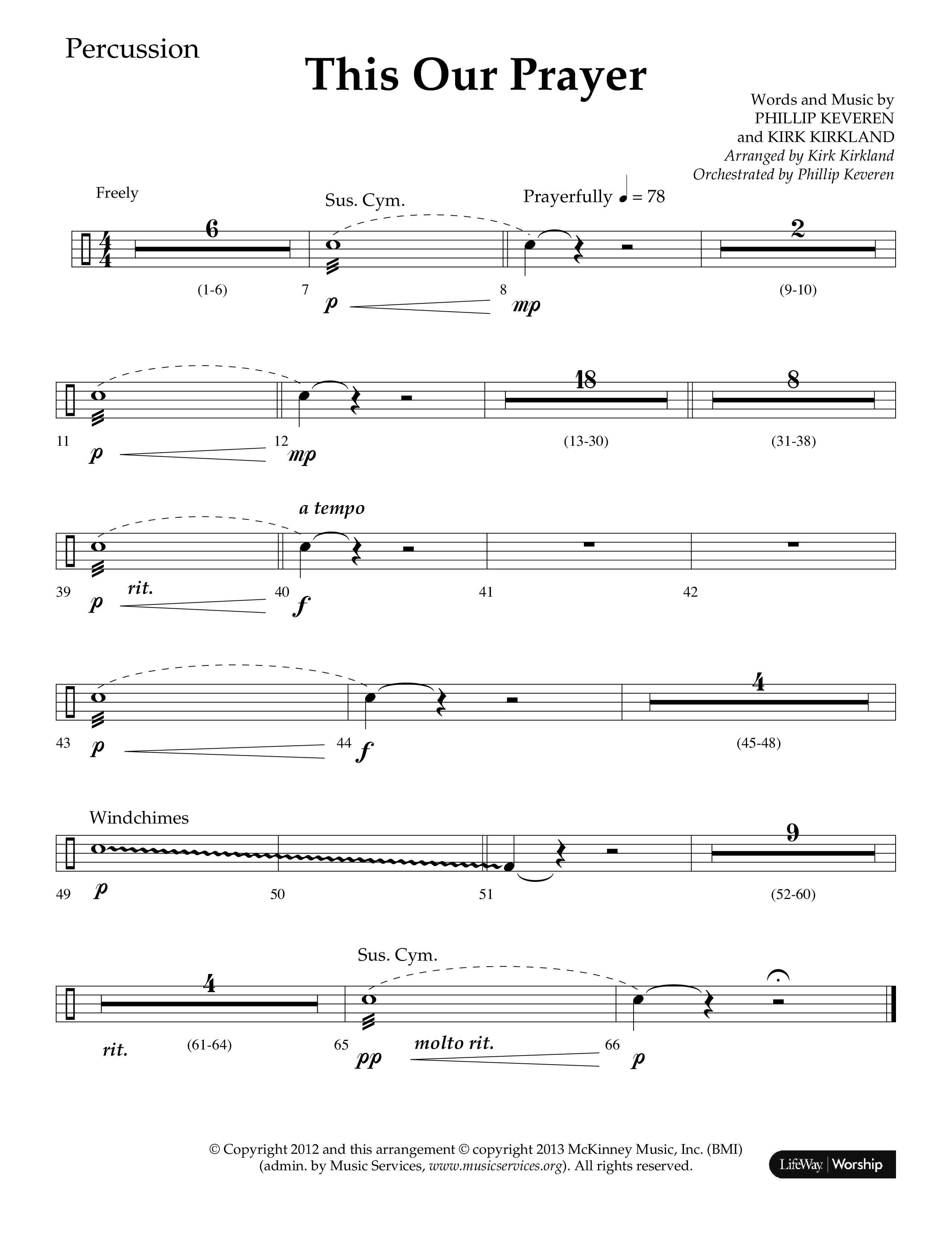 This Our Prayer (Choral Anthem SATB) Percussion Sheet Music PDF ...
