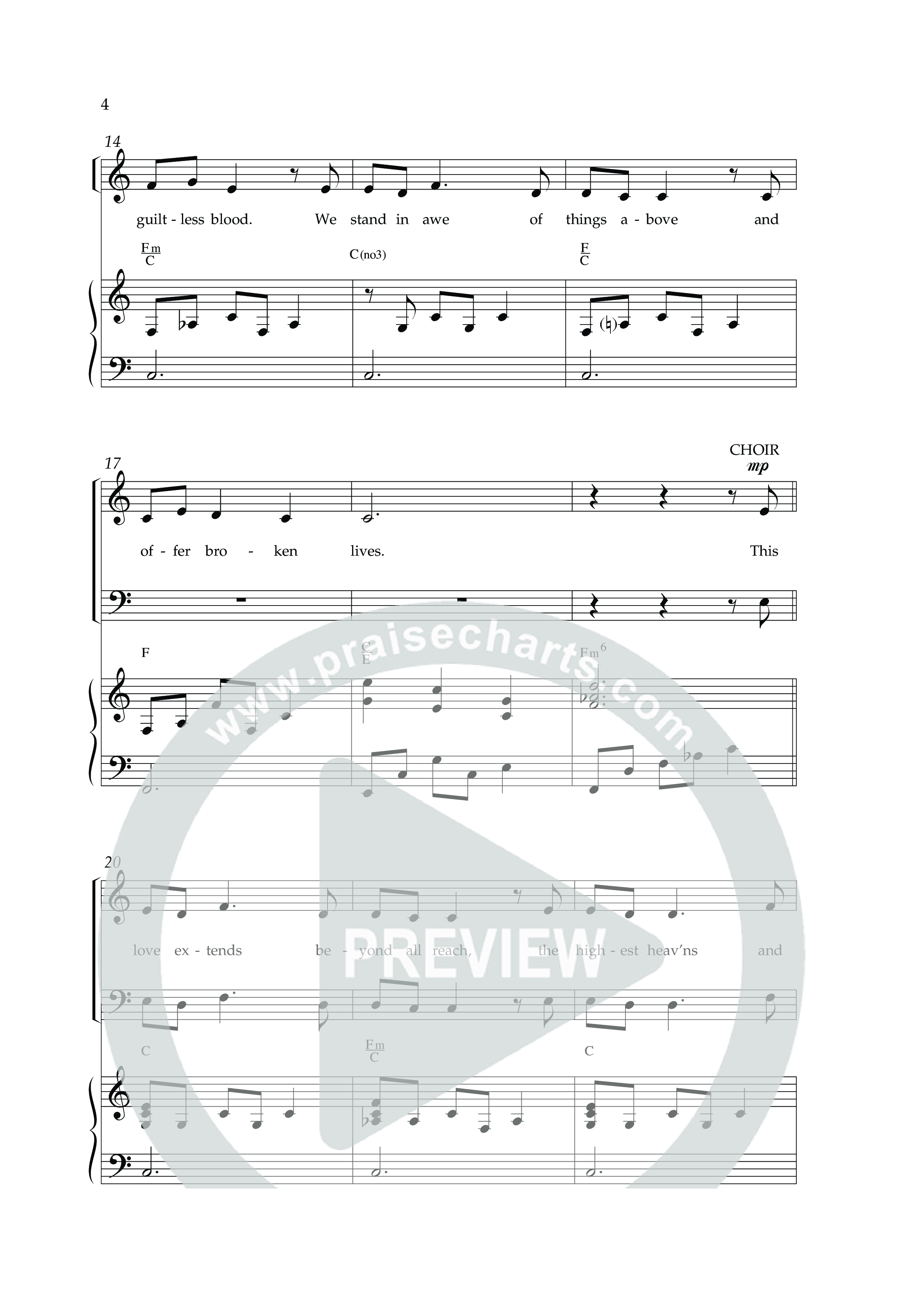 The Love Of Christ Choral Anthem Satb Sheet Music Pdf Lifeway Choral