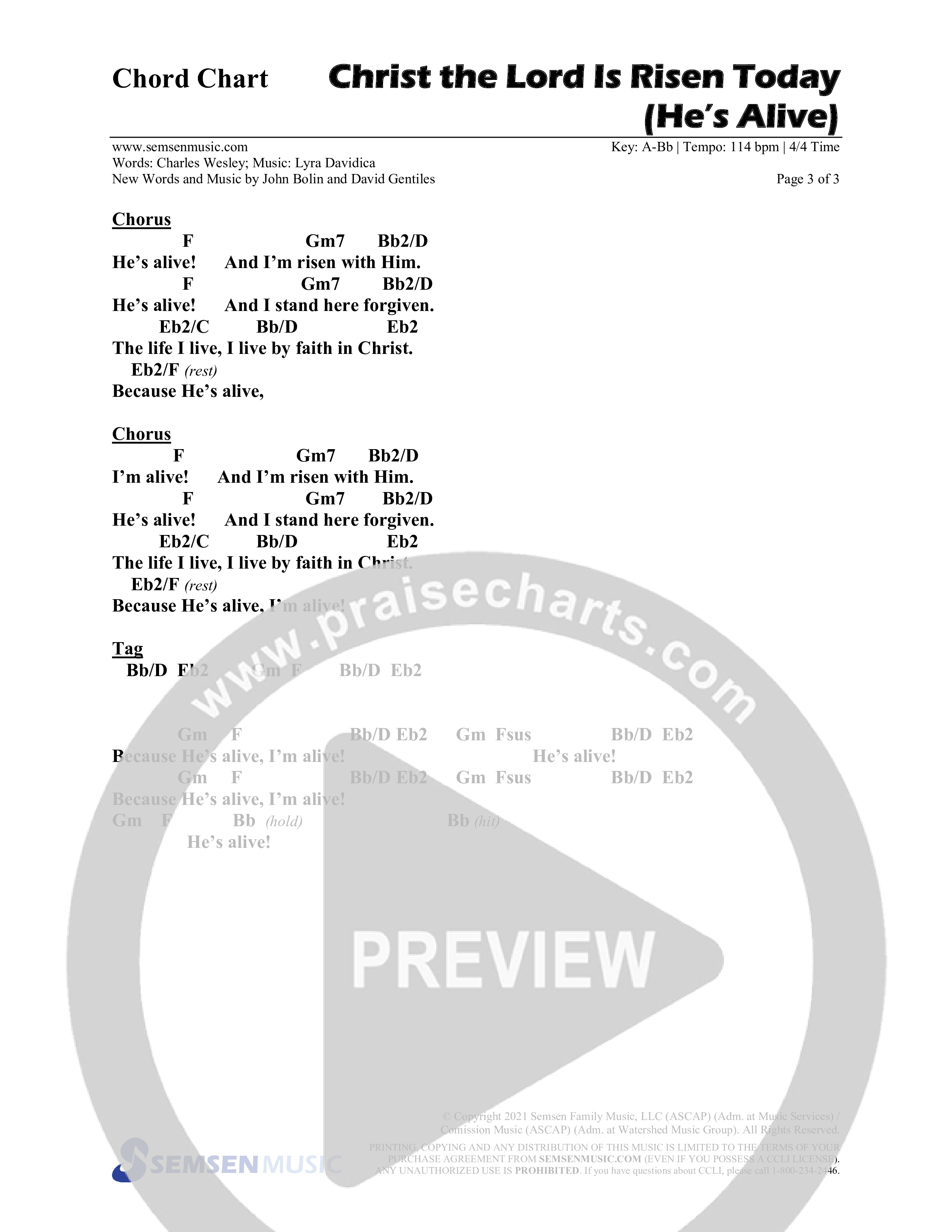 Christ The Lord Is Risen Today (He's Alive) (Choral Anthem SATB) Sheet Music Chords & Lead Sheet ...
