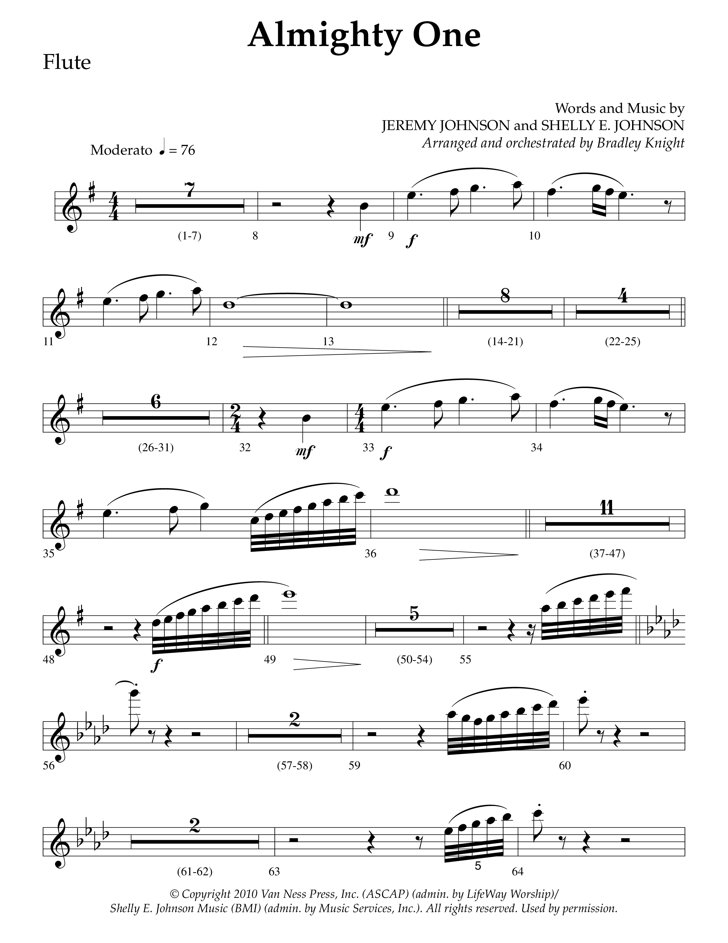 Almighty One (Choral Anthem SATB) Flute Sheet Music PDF (Lifeway Choral ...