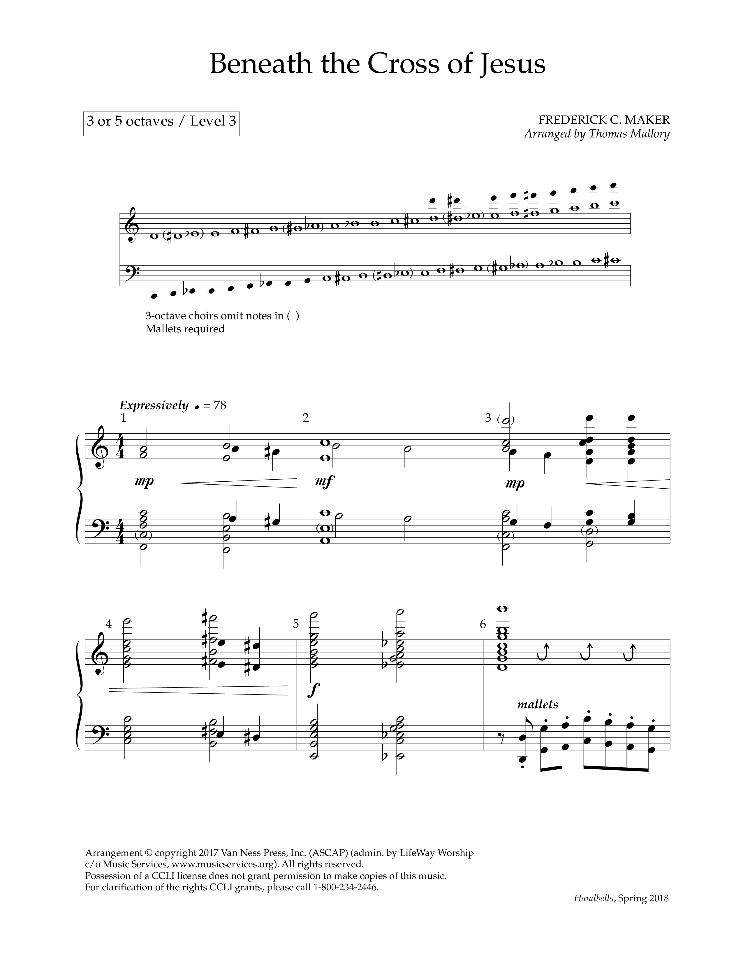 Beneath The Cross Of Jesus (Handbells) Sheet Music PDF (Lifeway Worship ...