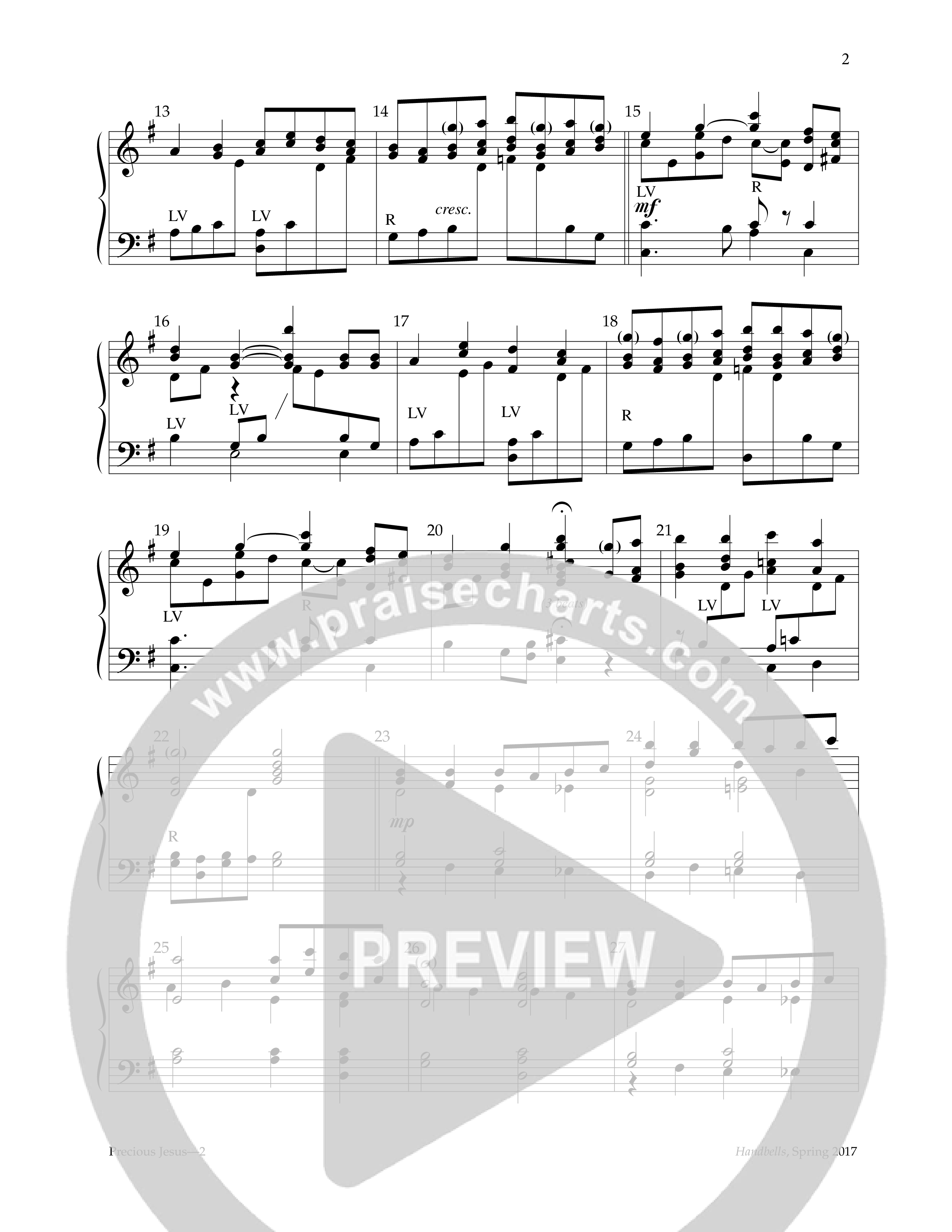 Precious Jesus (Handbells) Sheet Music PDF (Lifeway Worship / Arr ...