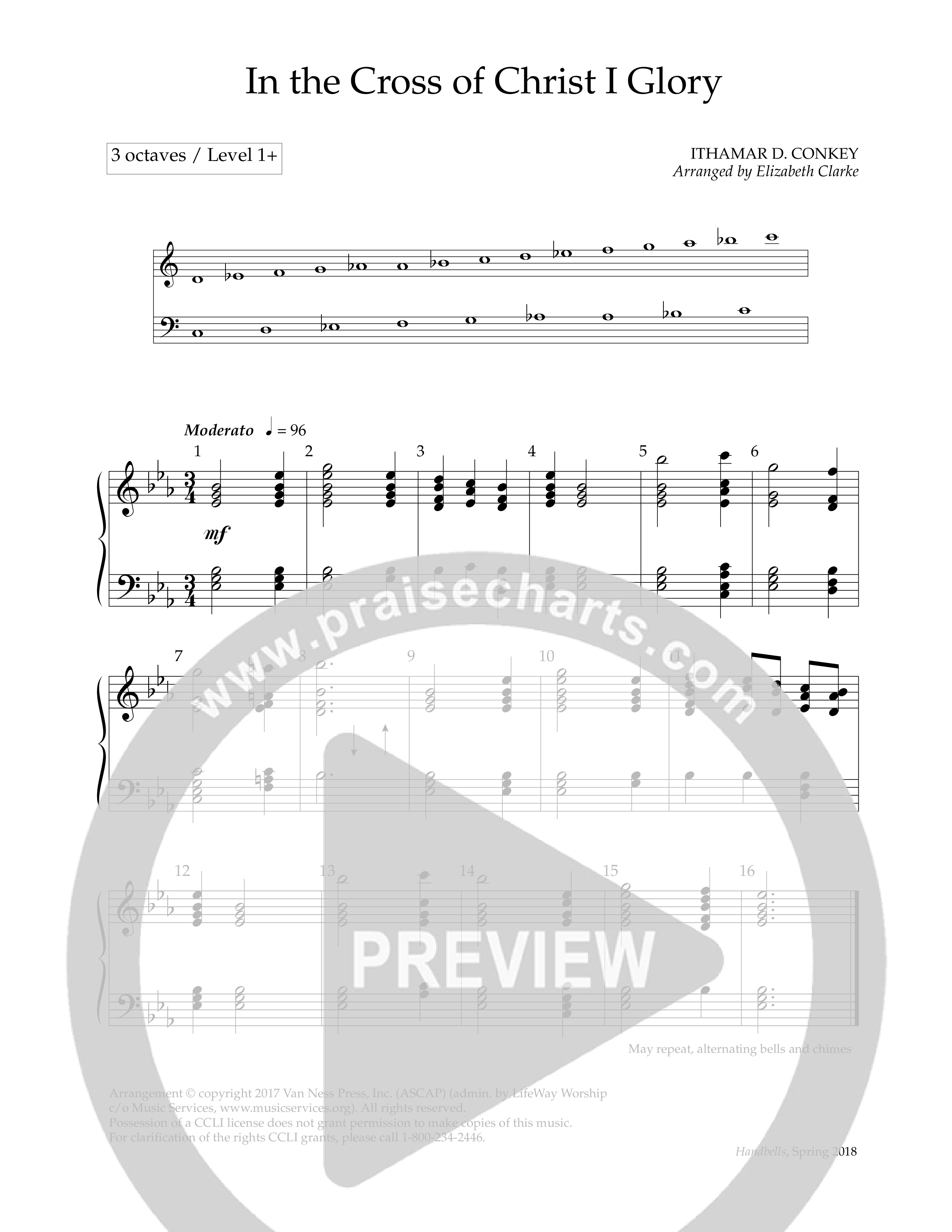 In The Cross Of Christ I Glory (Handbells) Sheet Music PDF (Lifeway ...