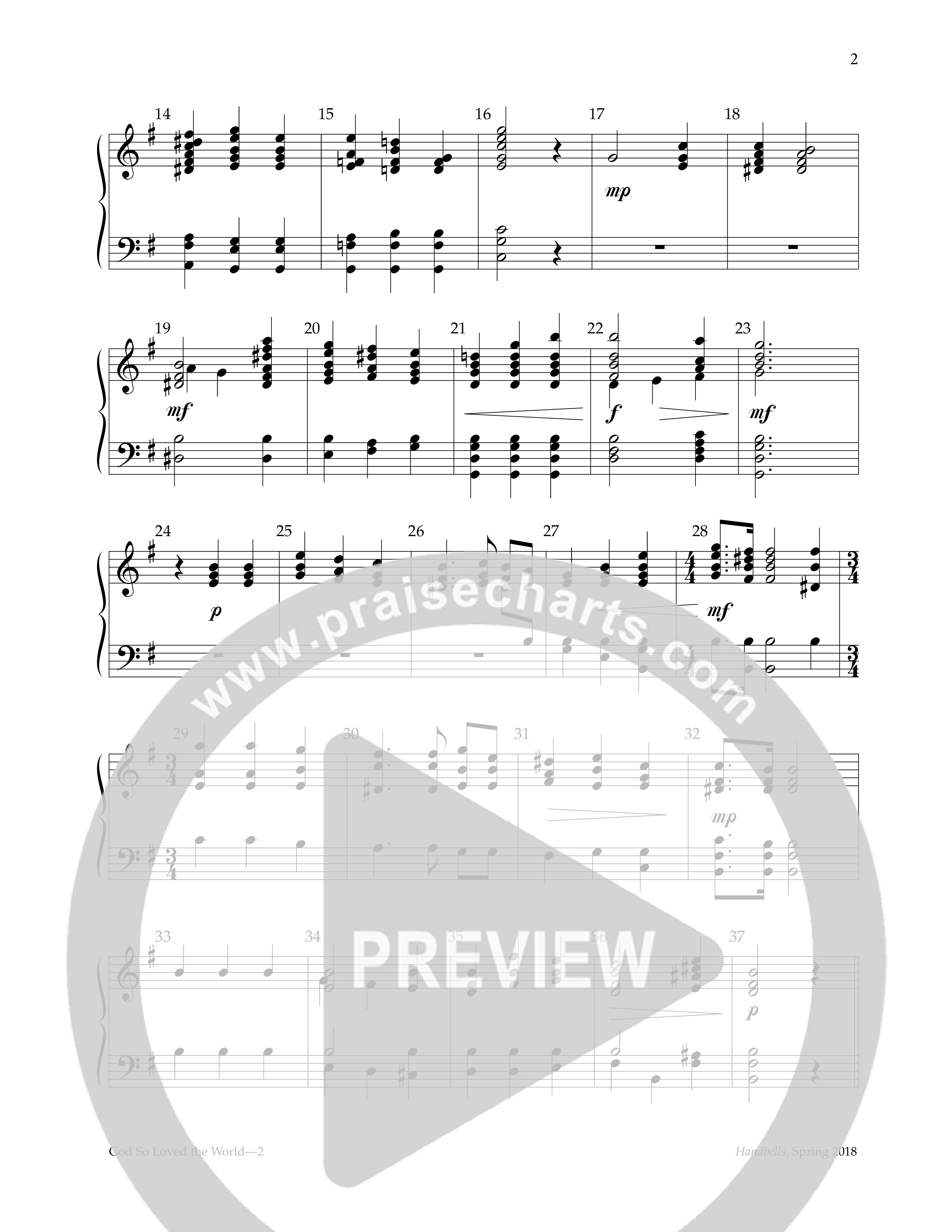 God So Loved The World (Handbells) Sheet Music PDF (Lifeway Worship ...