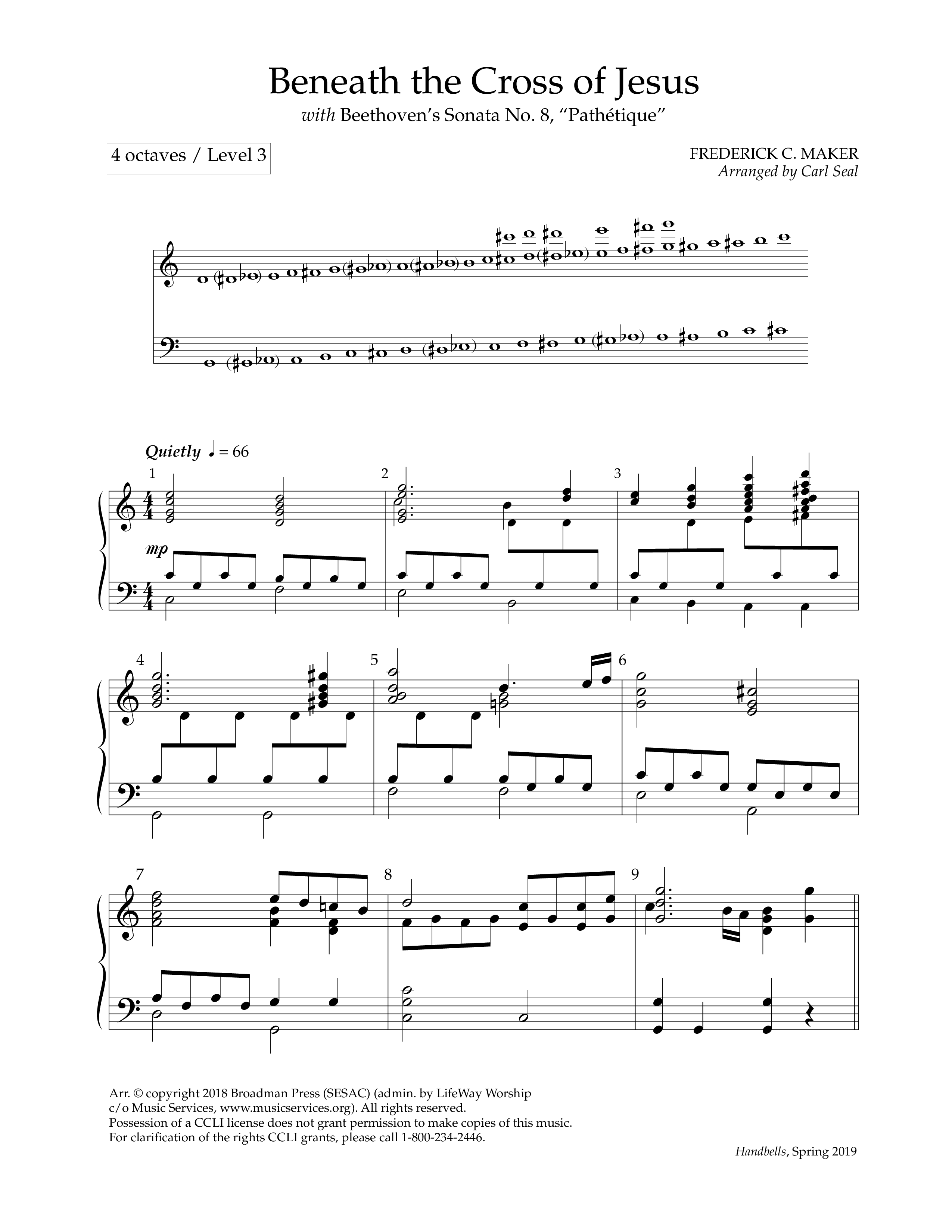 Beneath The Cross Of Jesus (with Sonata No. 8 Pathetique) (Handbells ...