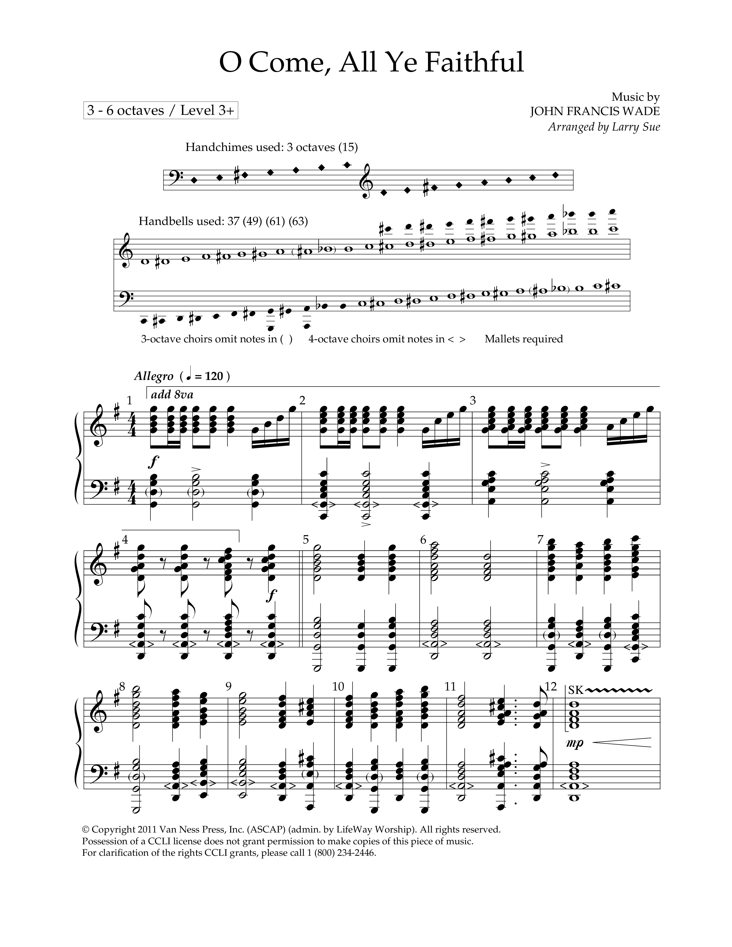 O Come All Ye Faithful (Handbells) Sheet Music PDF (Lifeway Worship ...