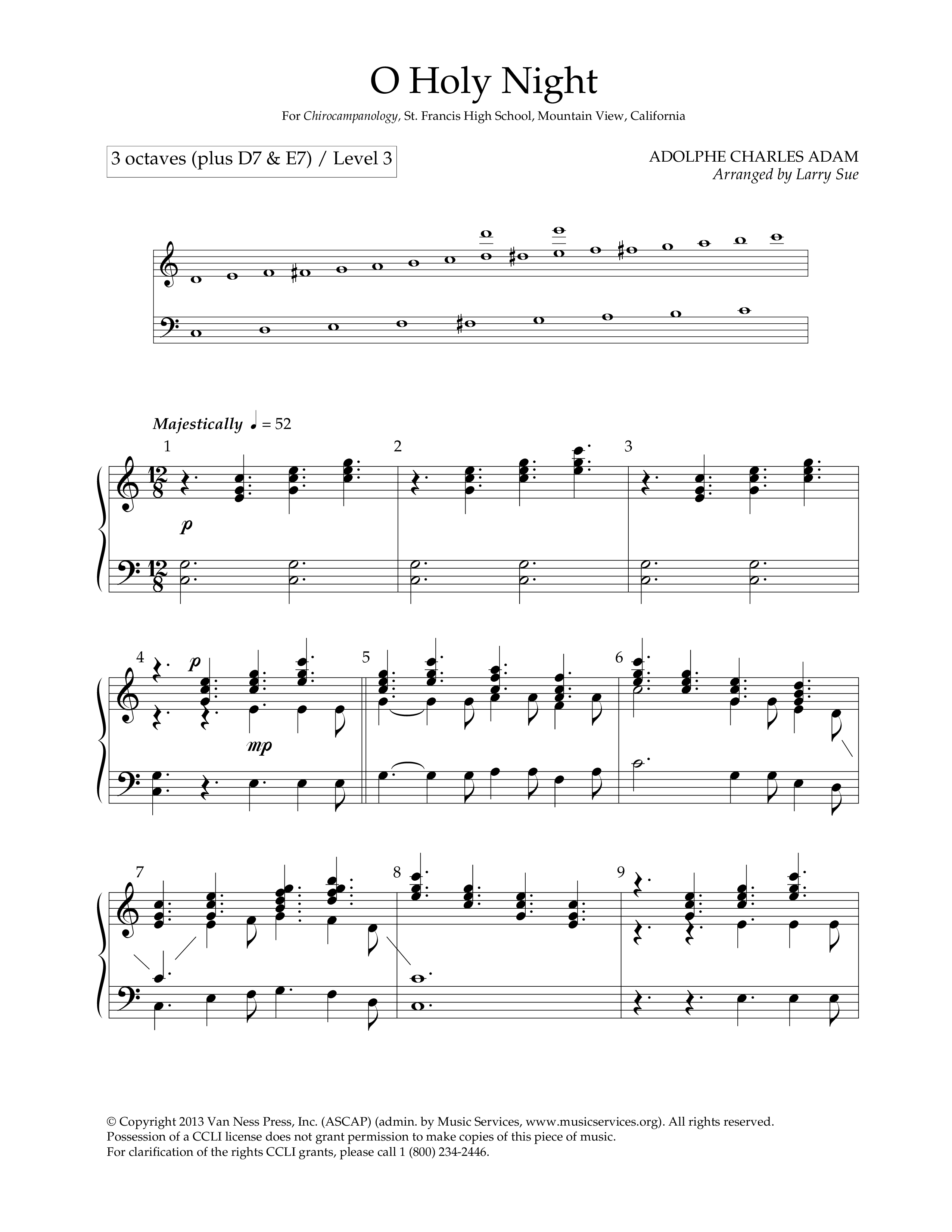 O Holy Night (Handbells) Sheet Music PDF (Lifeway Worship / Arr. Larry ...