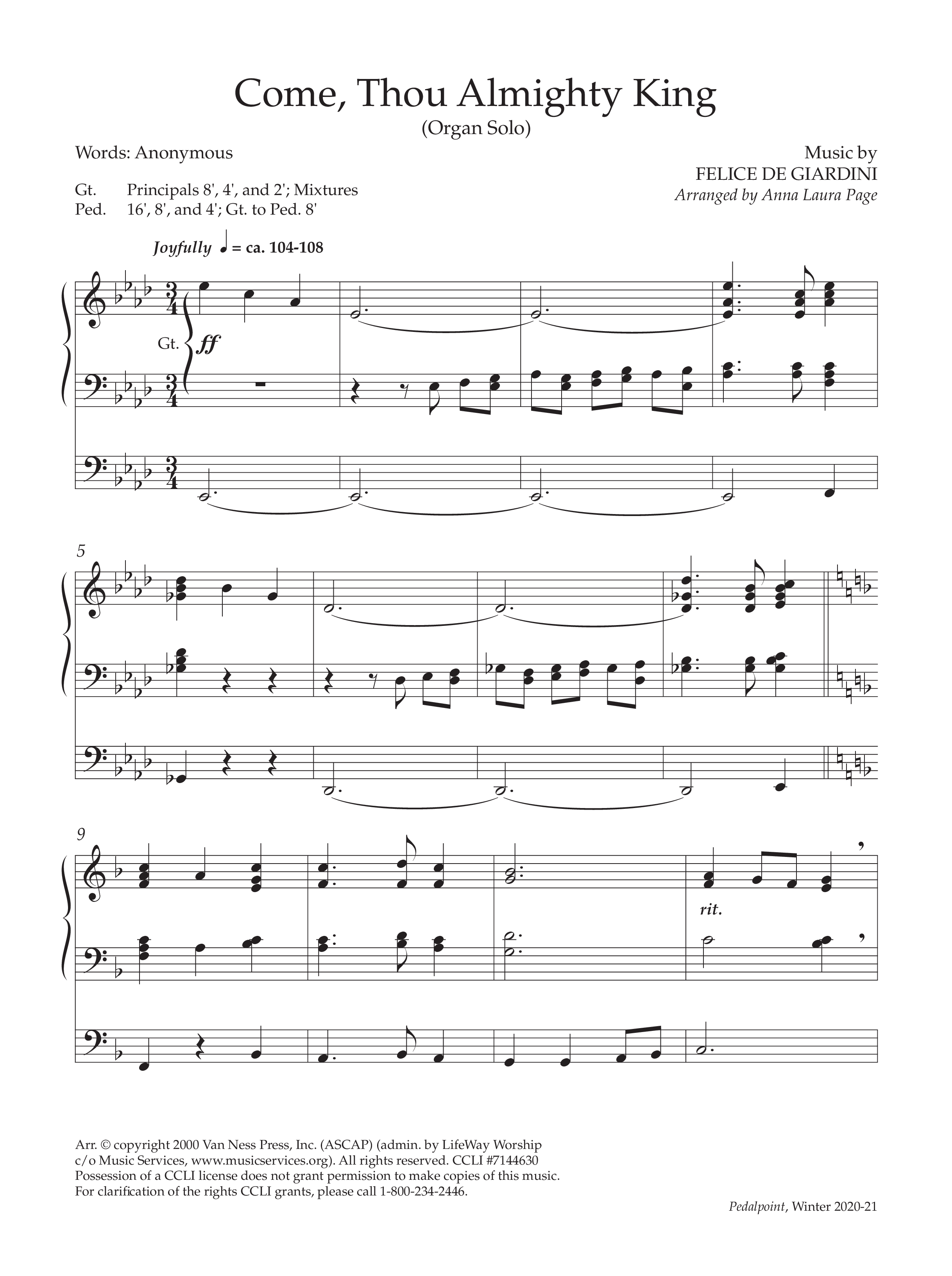 Come Thou Almighty King (Instrumental) (Lifeway Worship / Arr. Anna ...