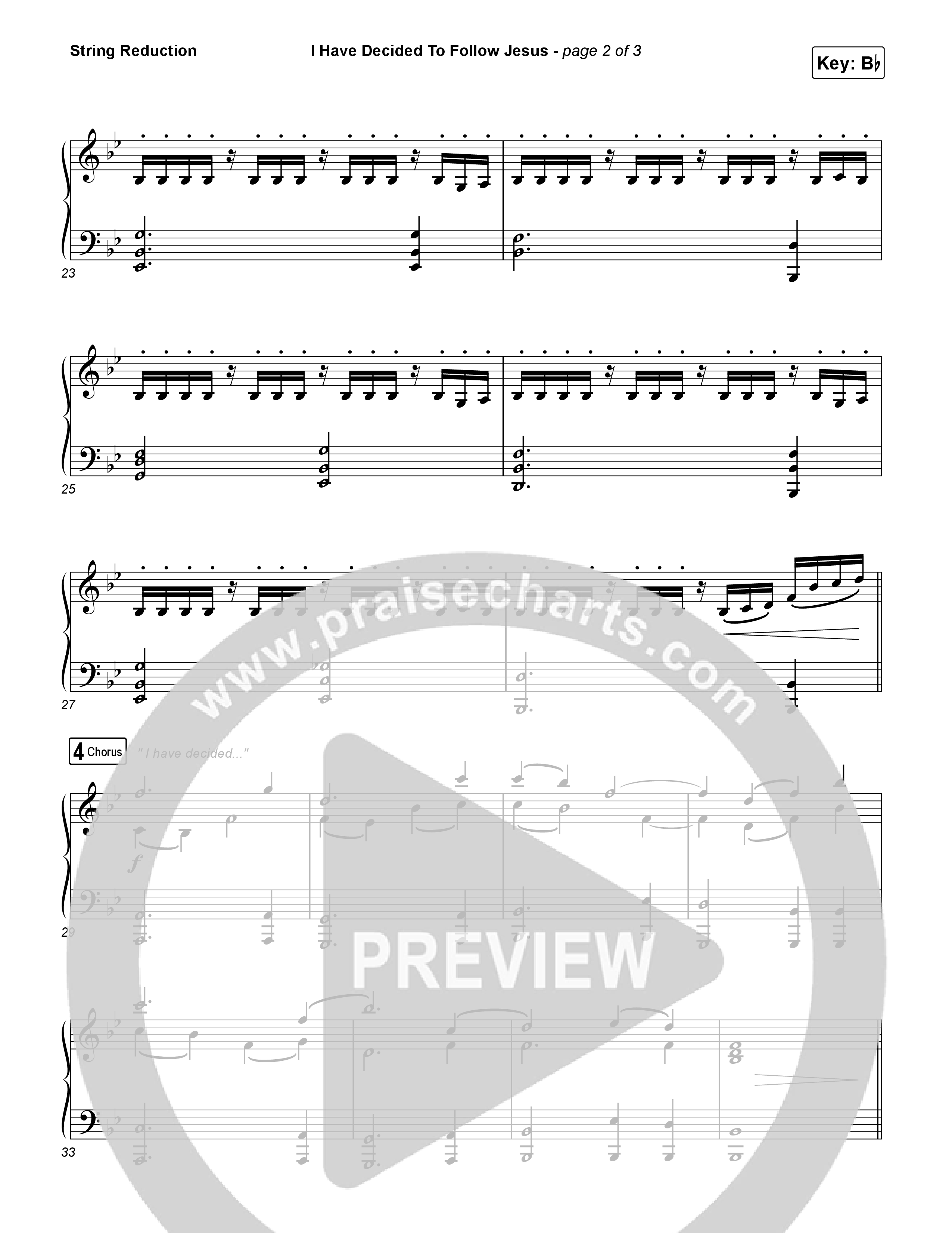 I Have Decided To Follow Jesus String Reduction Sheet Music PDF (Rock ...