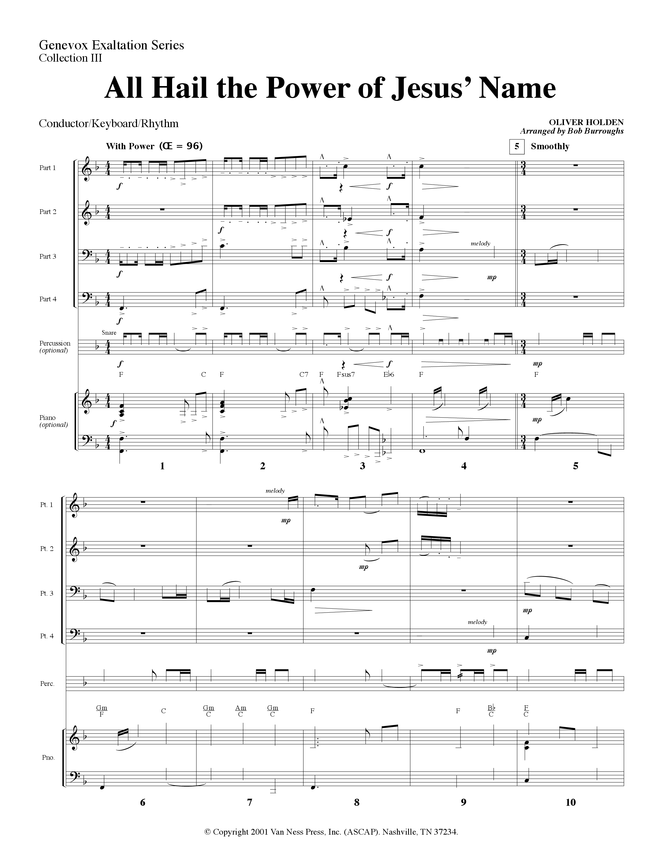 All Hail The Power Of Jesus' Name (Instrumental) (Lifeway Worship / Arr. Bob Burroughs ...