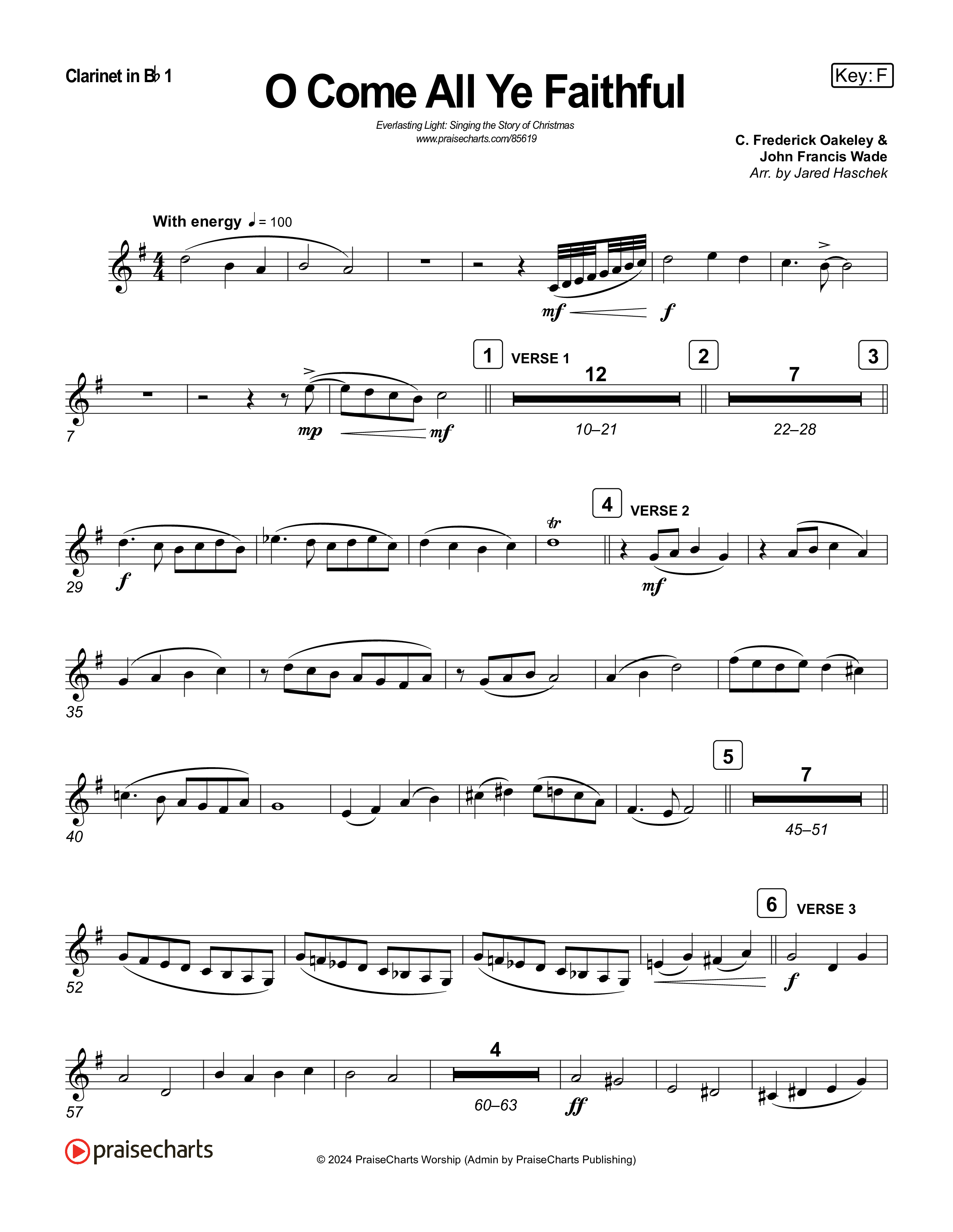 O Come All Ye Faithful Clarinet Sheet Music PDF (Museum Of The Bible ...