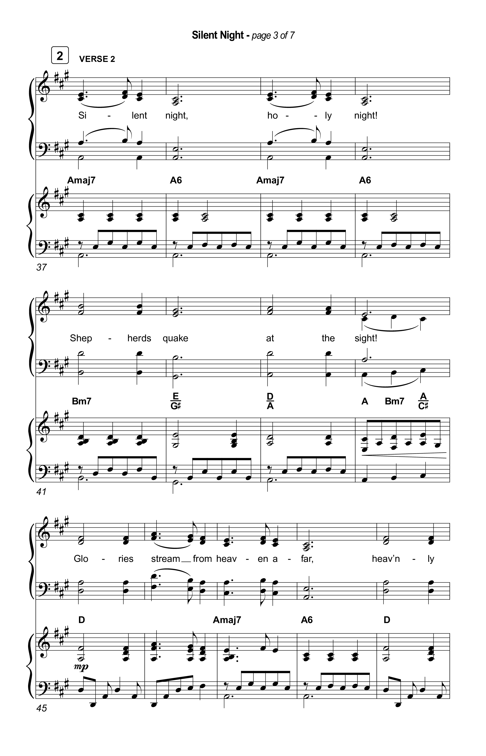 Silent Night Octavo Sheet Music PDF (Museum Of The Bible / Arr. Jared ...