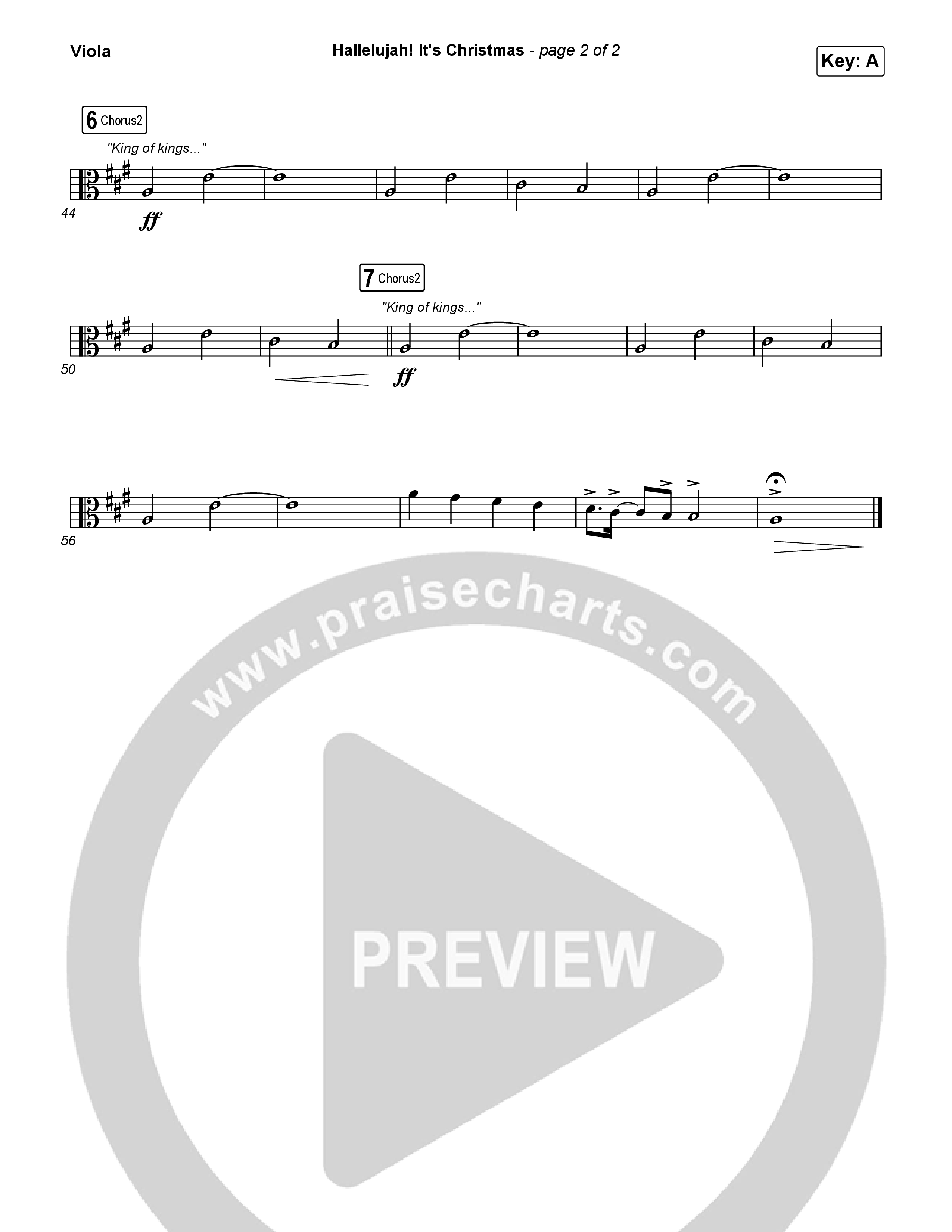 Hallelujah! It's Christmas Viola Sheet Music PDF (Phil Wickham ...