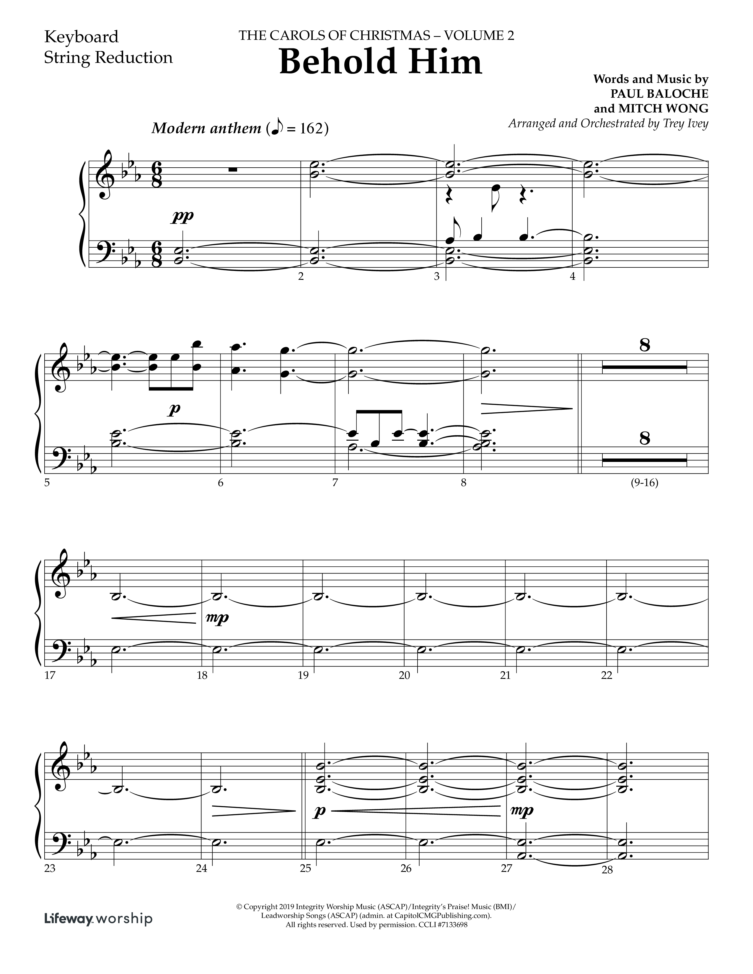 Behold Him (Choral Anthem SATB) String Reduction Sheet Music PDF ...